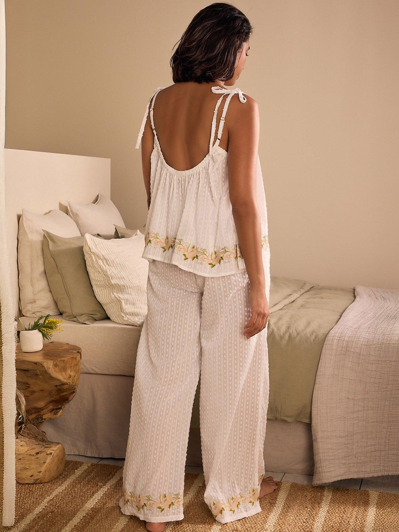 B By Ted Baker Floral Cami Pyjama Set - White | Littlewoods