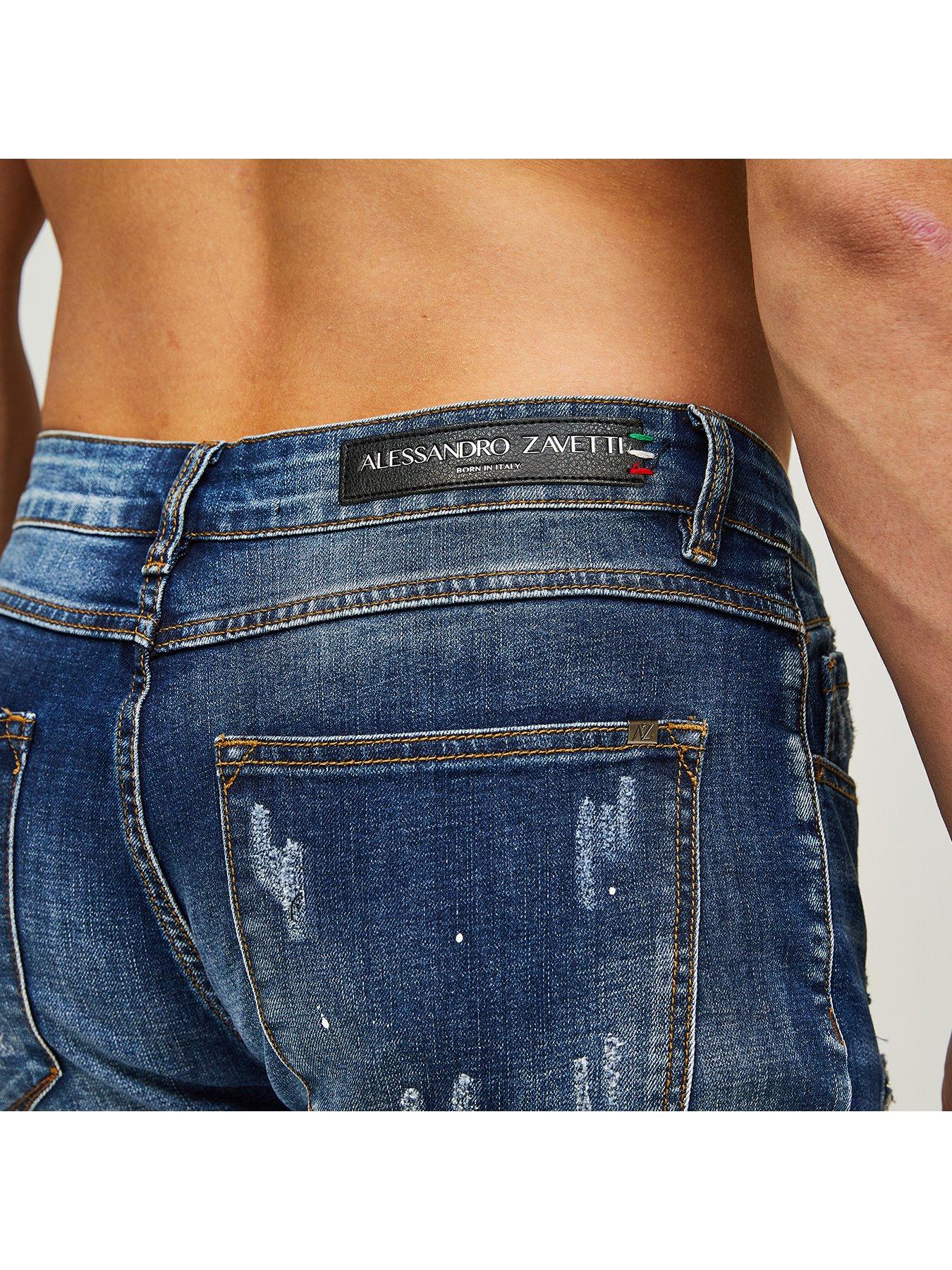 Alessandro Zavetti Apollo 002 Slim Fit Jeans - Indigo | Littlewoods