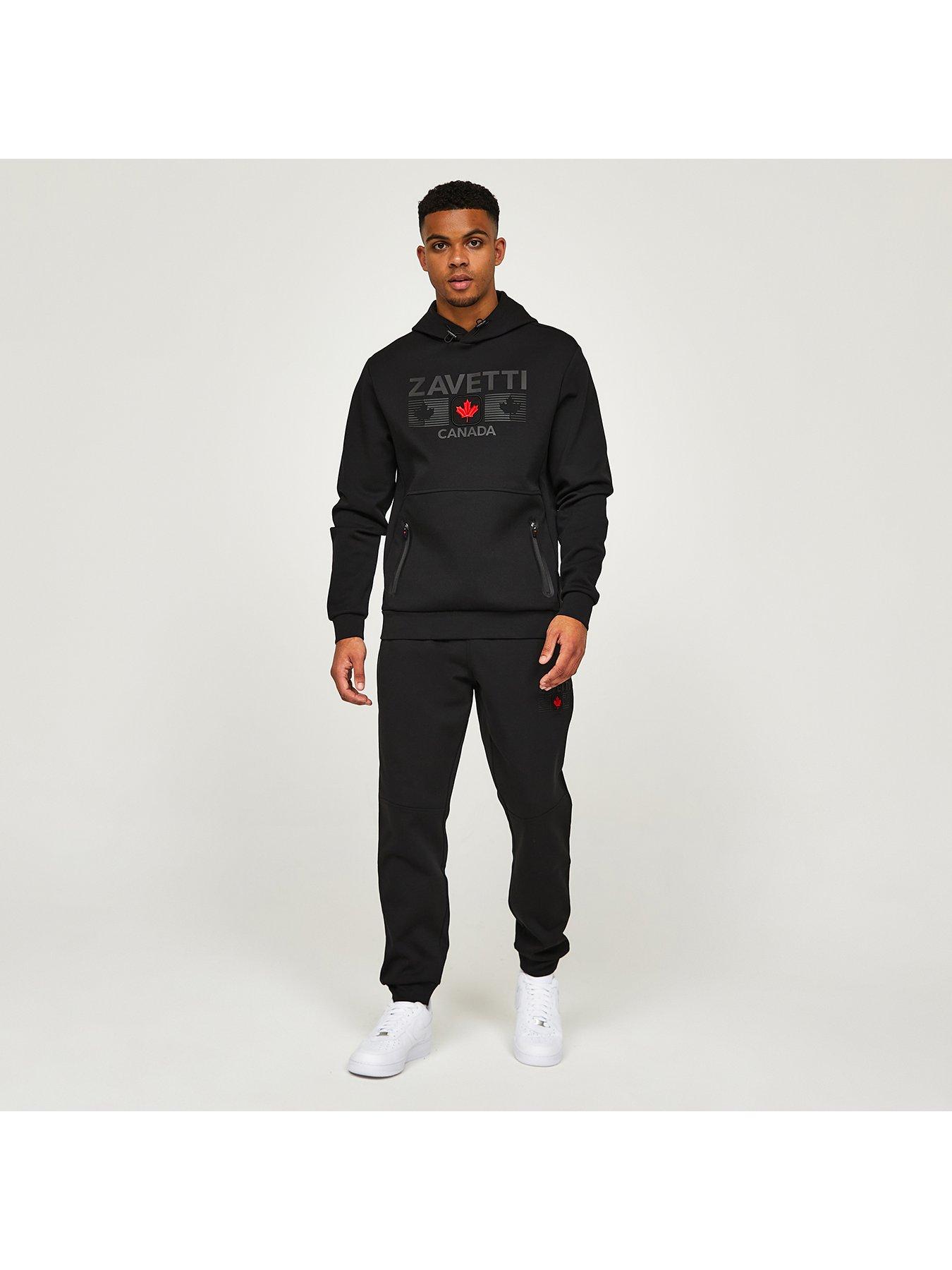 Zavetti Canada Cirico Logo Overhead Hoodie - Black | Littlewoods