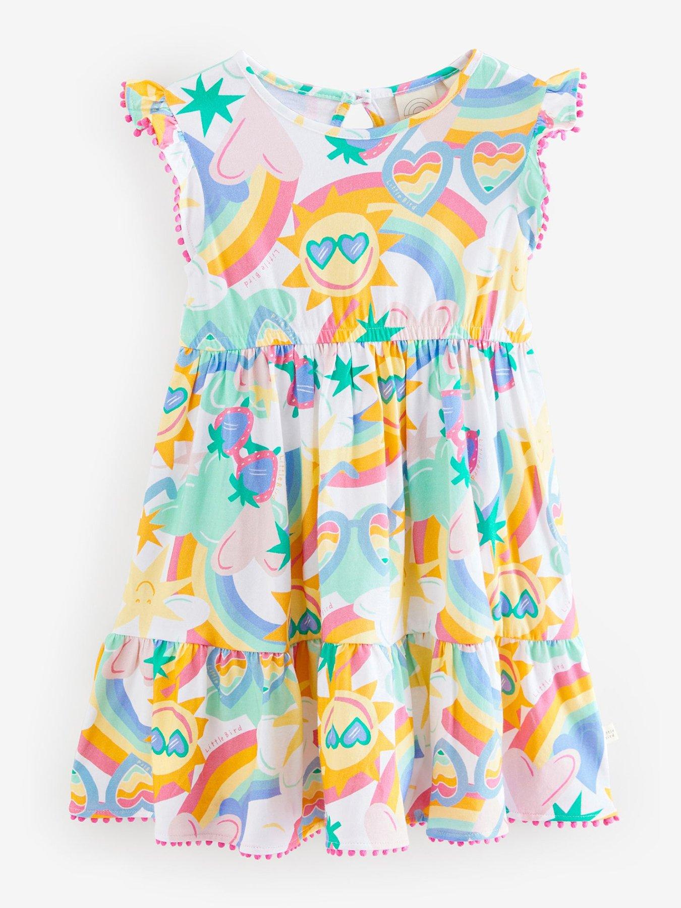 Little Bird Girls Sun Rainbow Printed Dress - Multi | Littlewoods