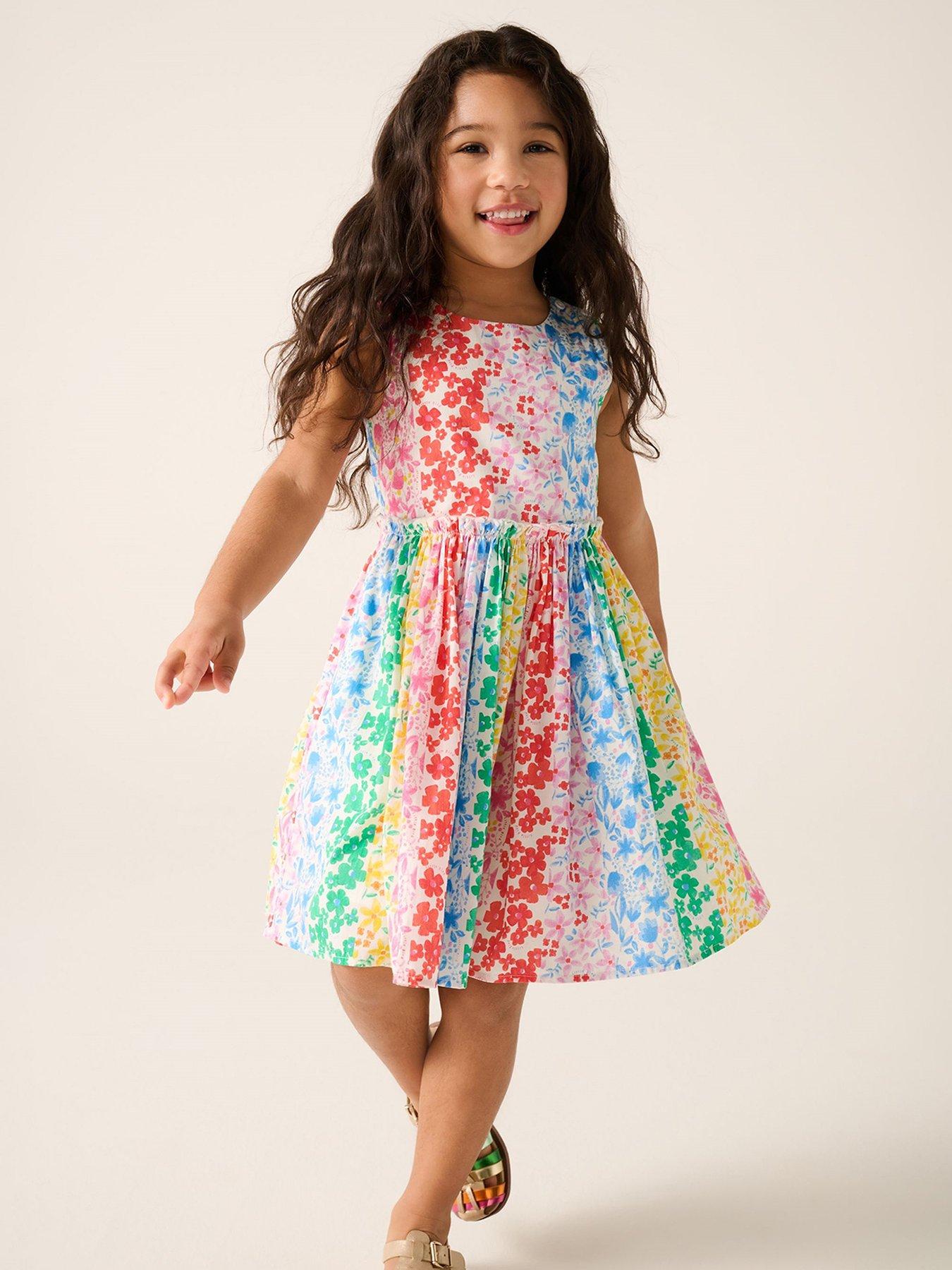 Little Bird Girls Rainbow Floral Dress - Multi | Littlewoods