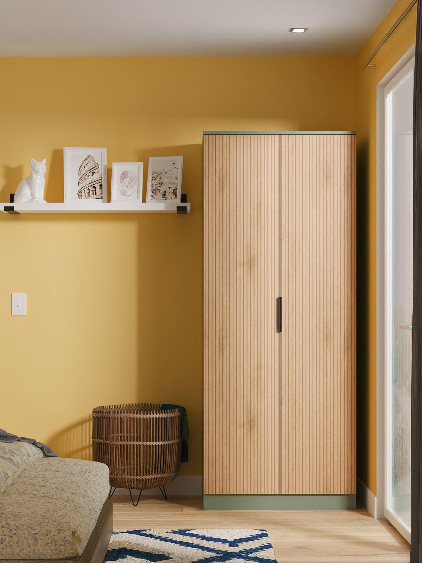 SWIFT Lane Ready Assembled 2 Door Wardrobe - Green | Littlewoods
