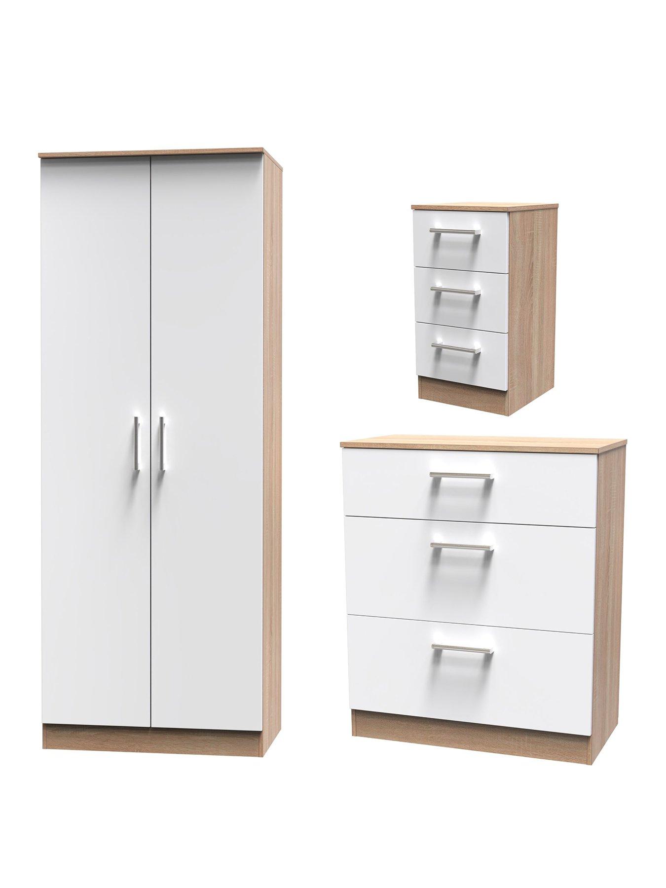 SWIFT Chester Ready Assembled Bedroom Furniture Package - 2 Door ...