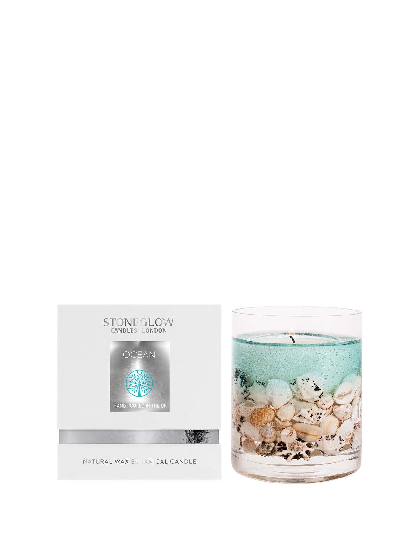 Stoneglow Natures Gift Natural Wax Gel Ocean Candle | Littlewoods