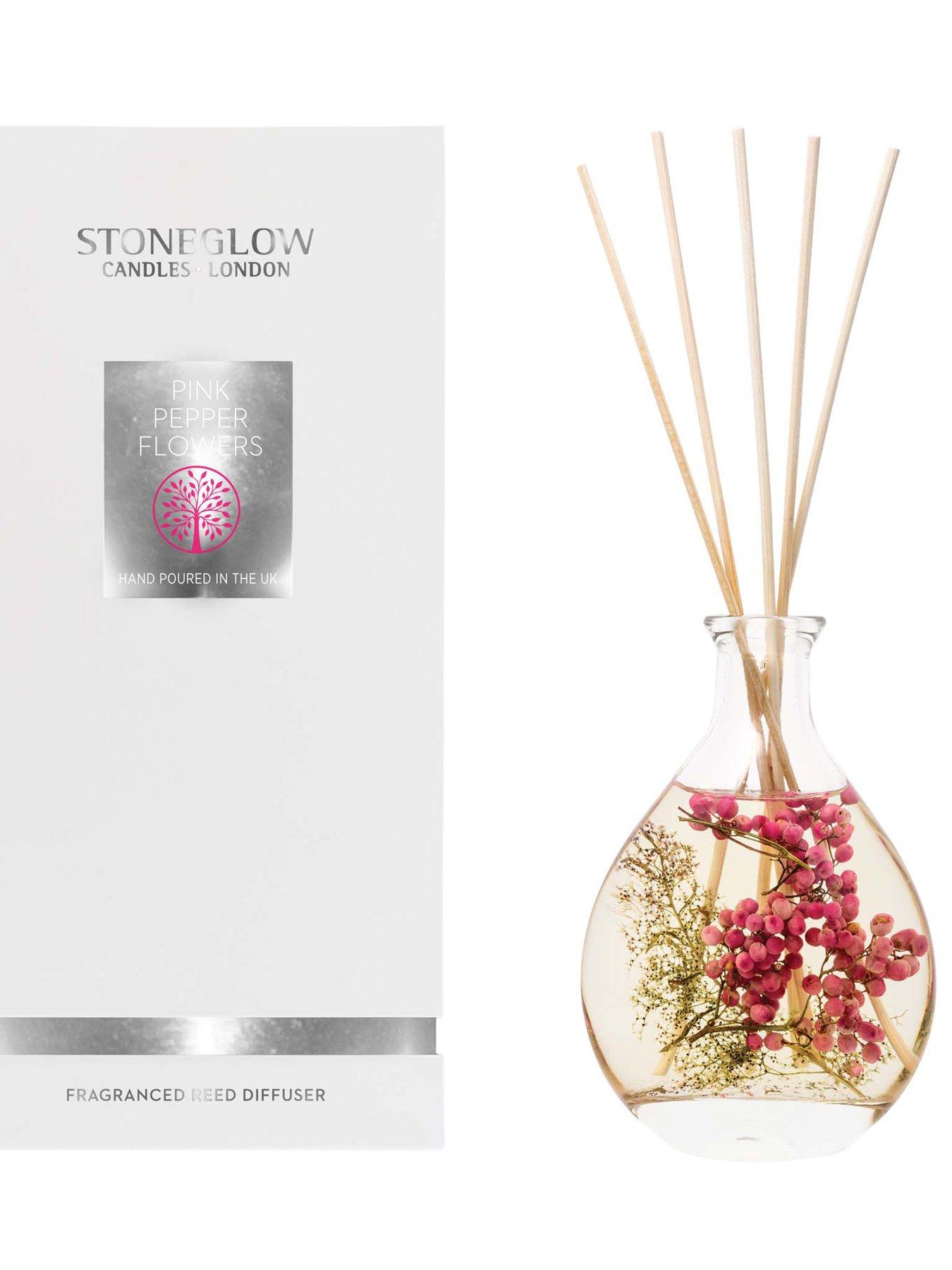 Stoneglow Natures Gift Pink Pepper Flowers Reed Diffuser | Littlewoods