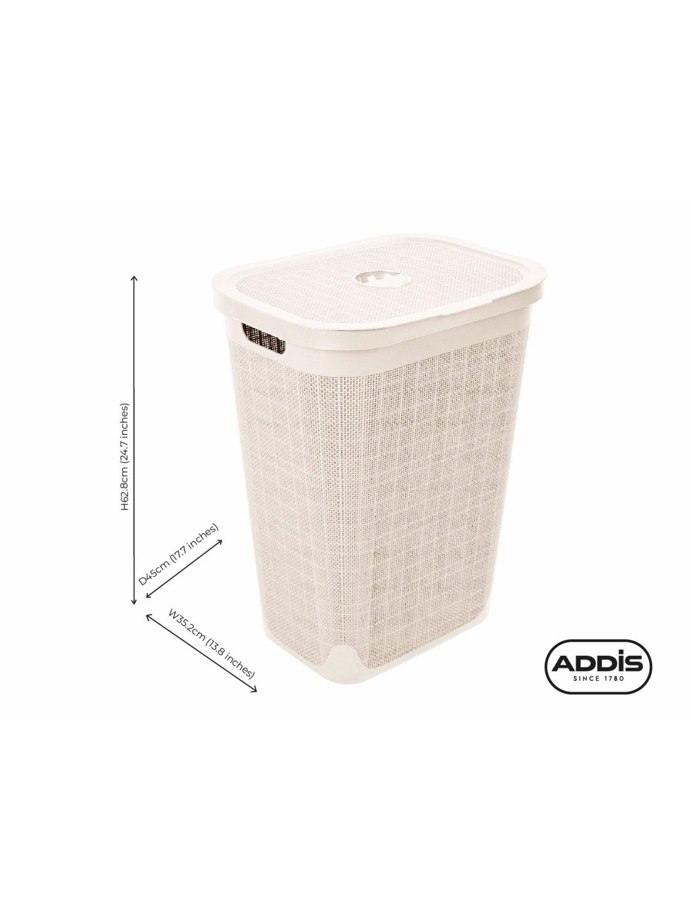 Addis Hessian-Effect 60-Litre Laundry Hamper | Littlewoods