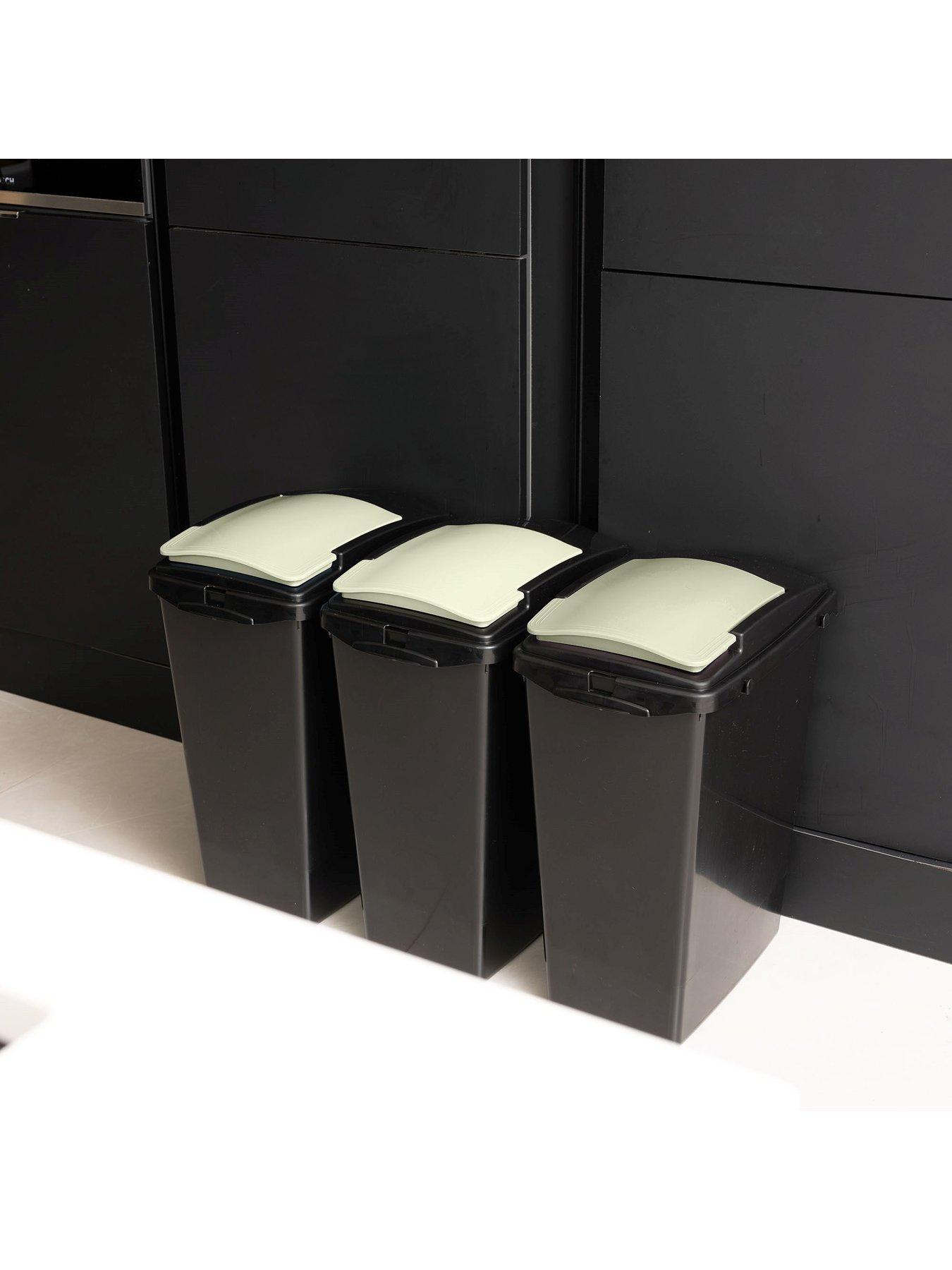Addis Set of 3 40ltr Recycling Bins - Green | Littlewoods
