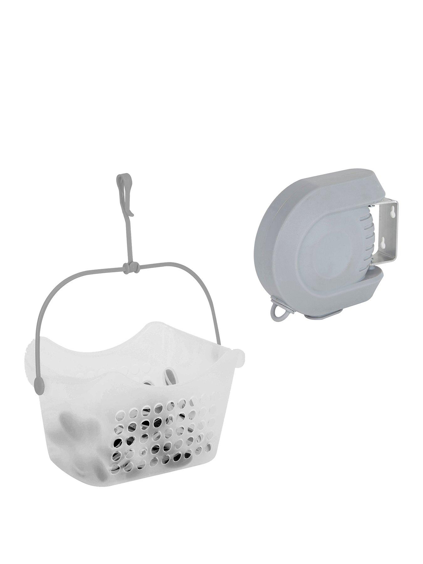 Our House Retractable Washing Line And Peg Bucket With Pegs | Littlewoods
