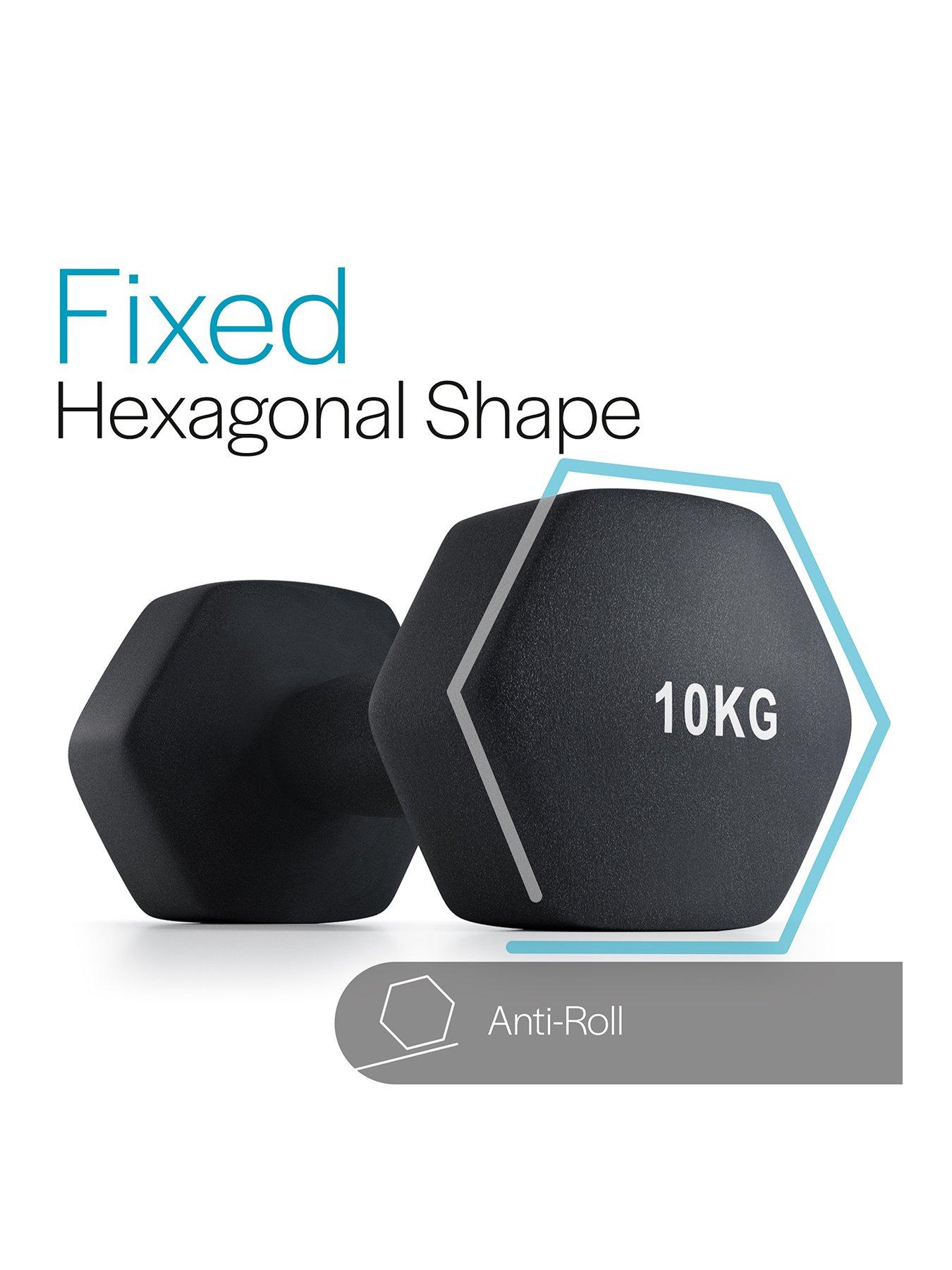 Core Balance Hex Neoprene Dumbbells (2 x 10kg) | Littlewoods