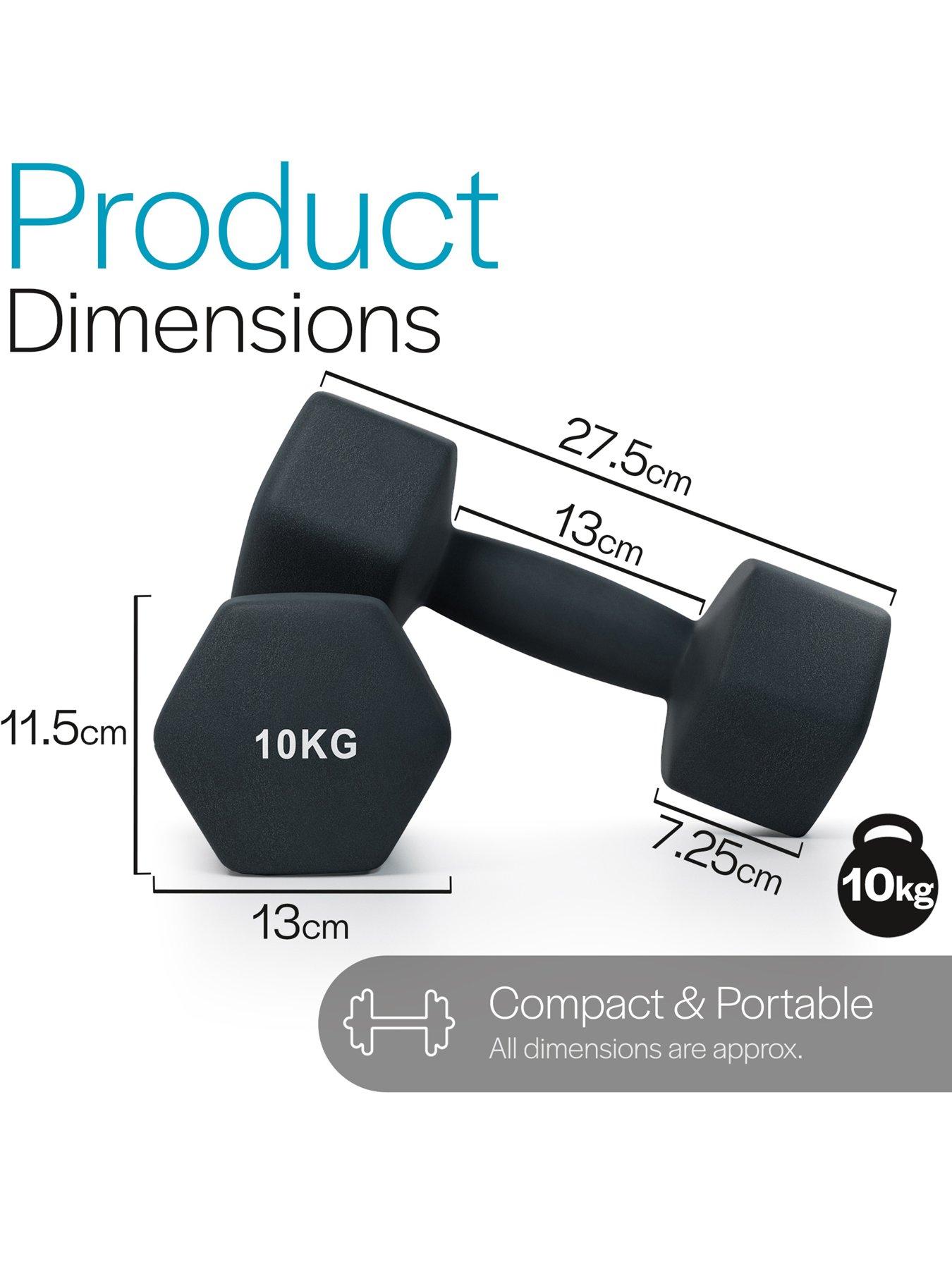 Core Balance Hex Neoprene Dumbbells (2 x 10kg) | Littlewoods
