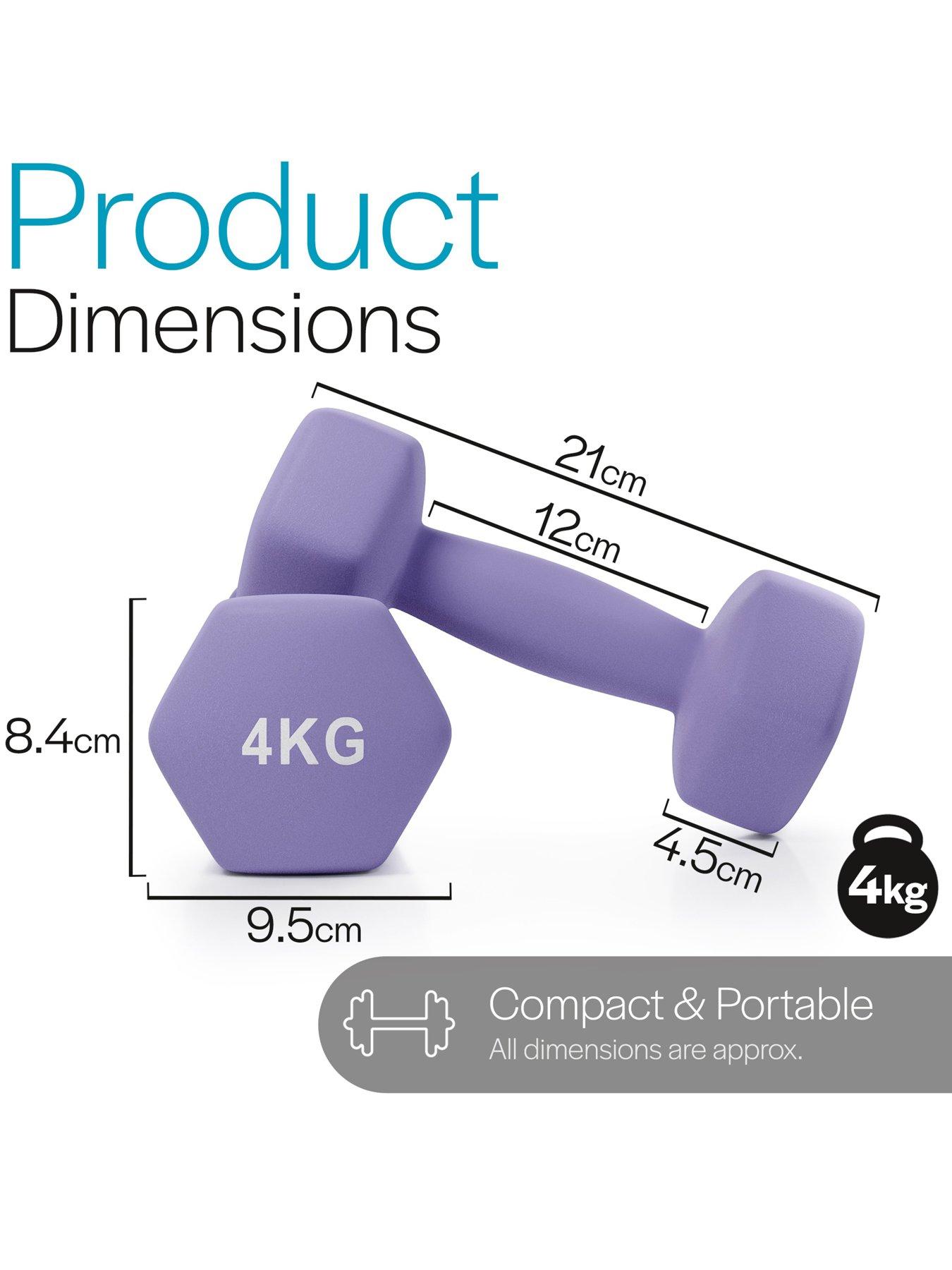 Core Balance Hex Neoprene Dumbbells (2 x 4kg) | Littlewoods