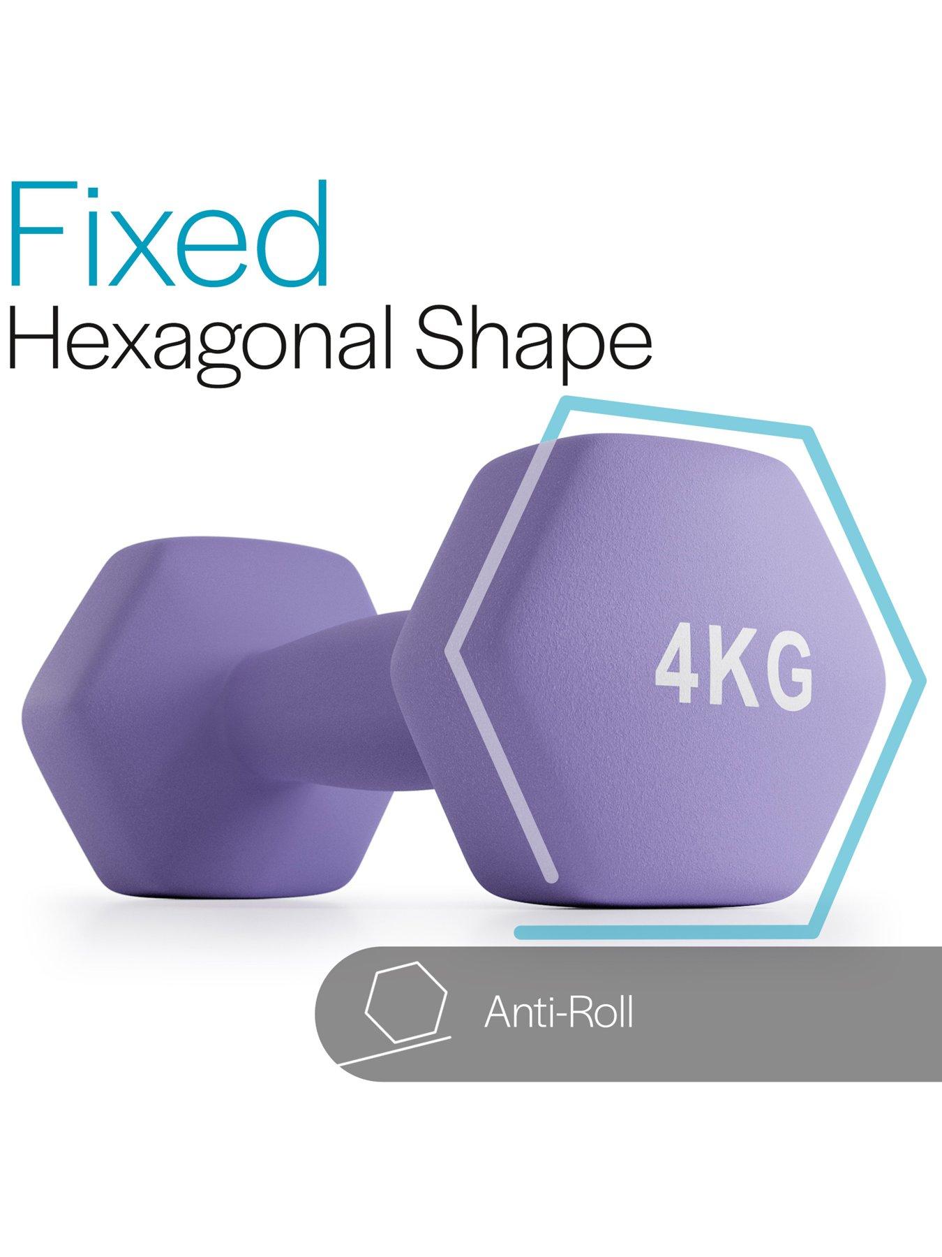 Core Balance Hex Neoprene Dumbbells (2 x 4kg) | Littlewoods