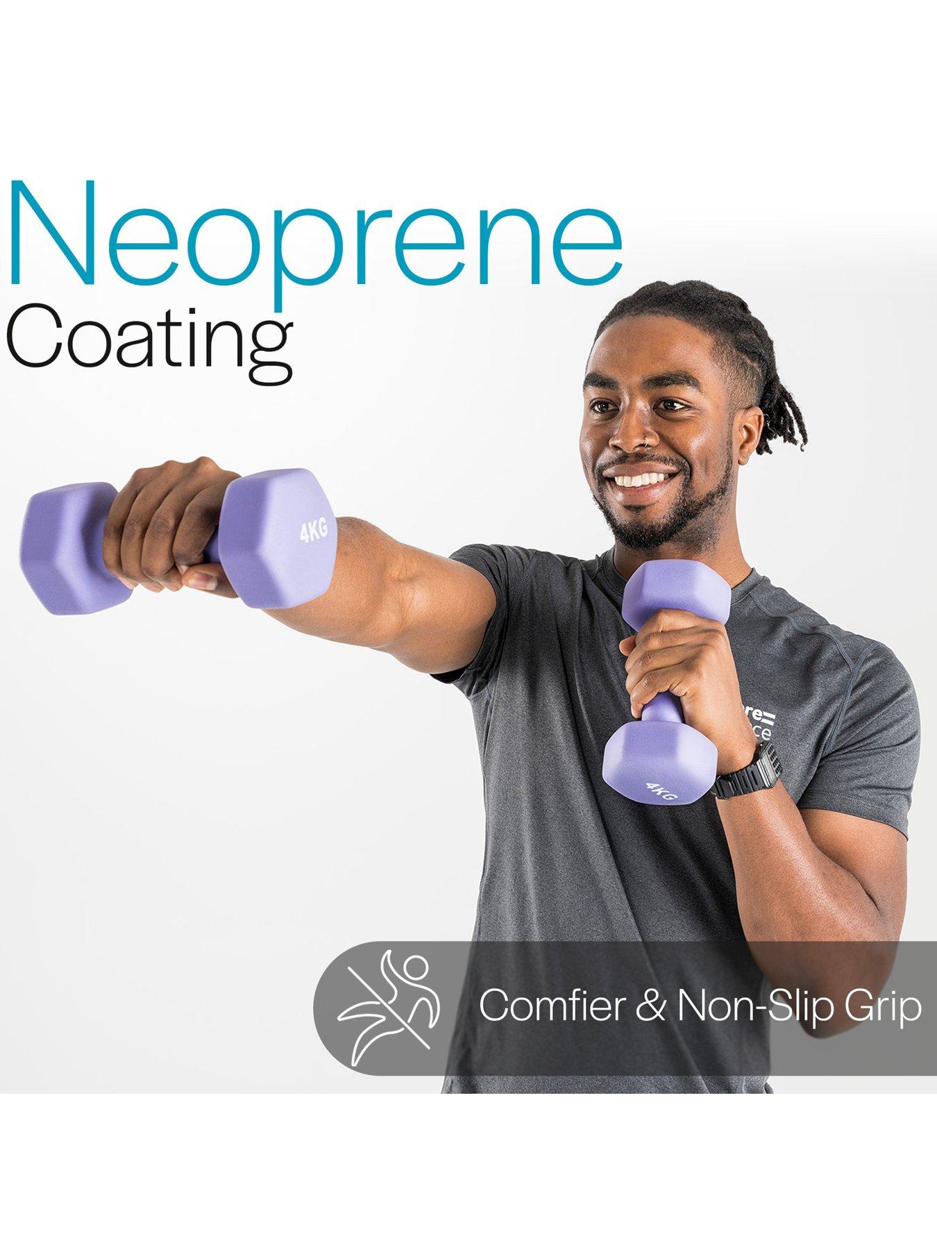 Core Balance Hex Neoprene Dumbbells (2 x 4kg) | Littlewoods