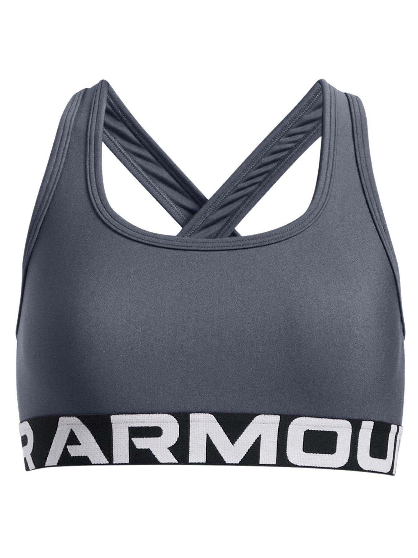 UNDER ARMOUR Girls Training G Crossback Bra - Grey | Littlewoods