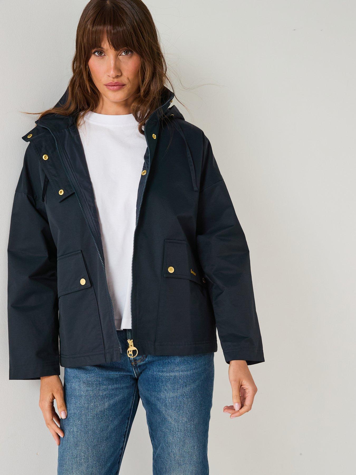 Barbour Cecile Showerproof Jacket - Navy | Littlewoods