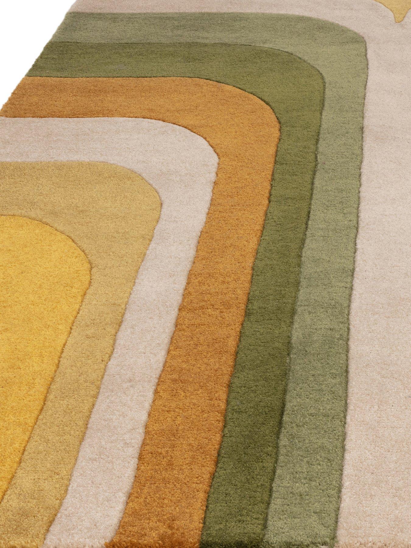 Asiatic Romy Retro Green Rug | Littlewoods