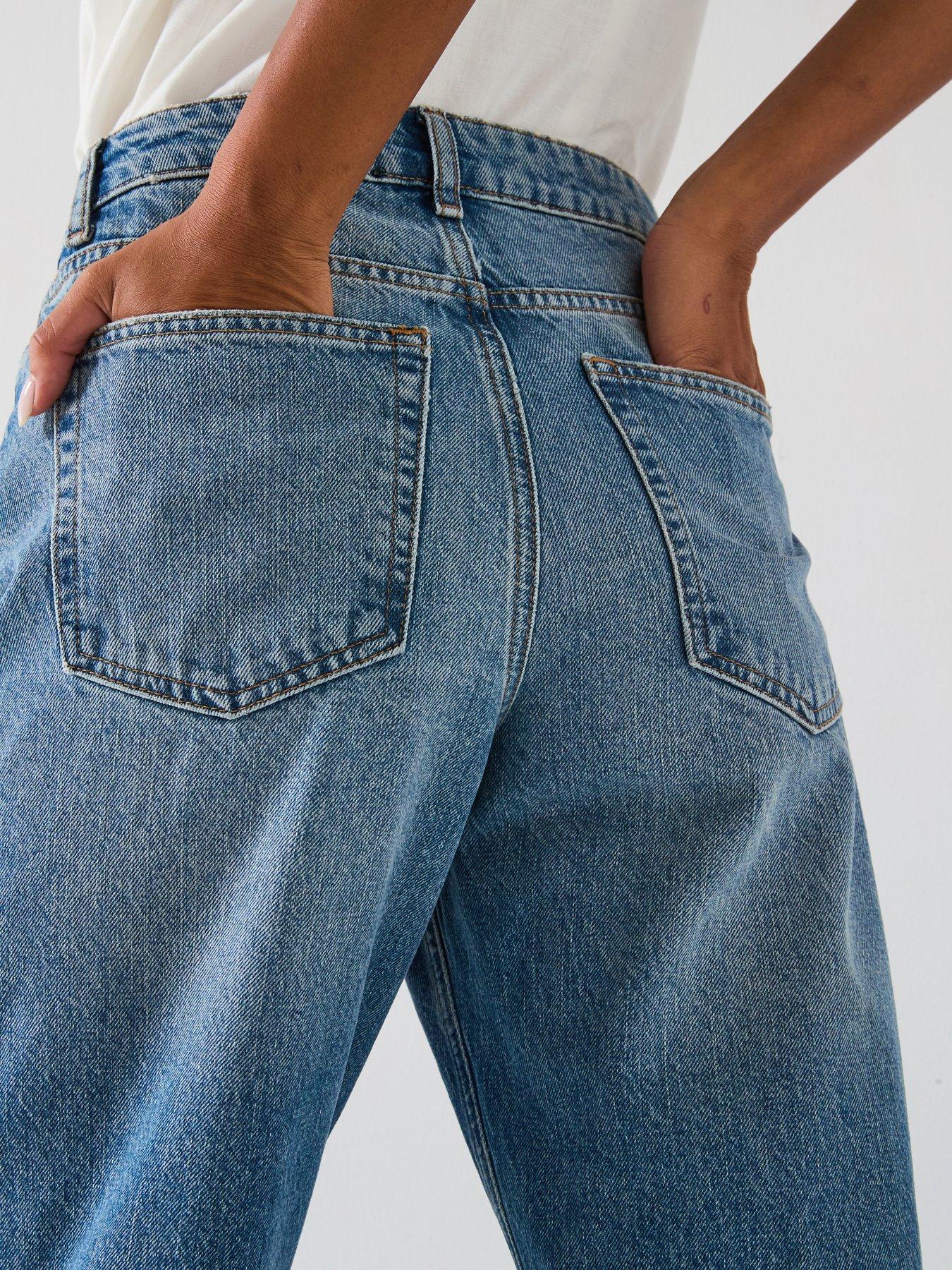 V by Very Deep Turn Up Hem Jeans - Mid Wash | Littlewoods