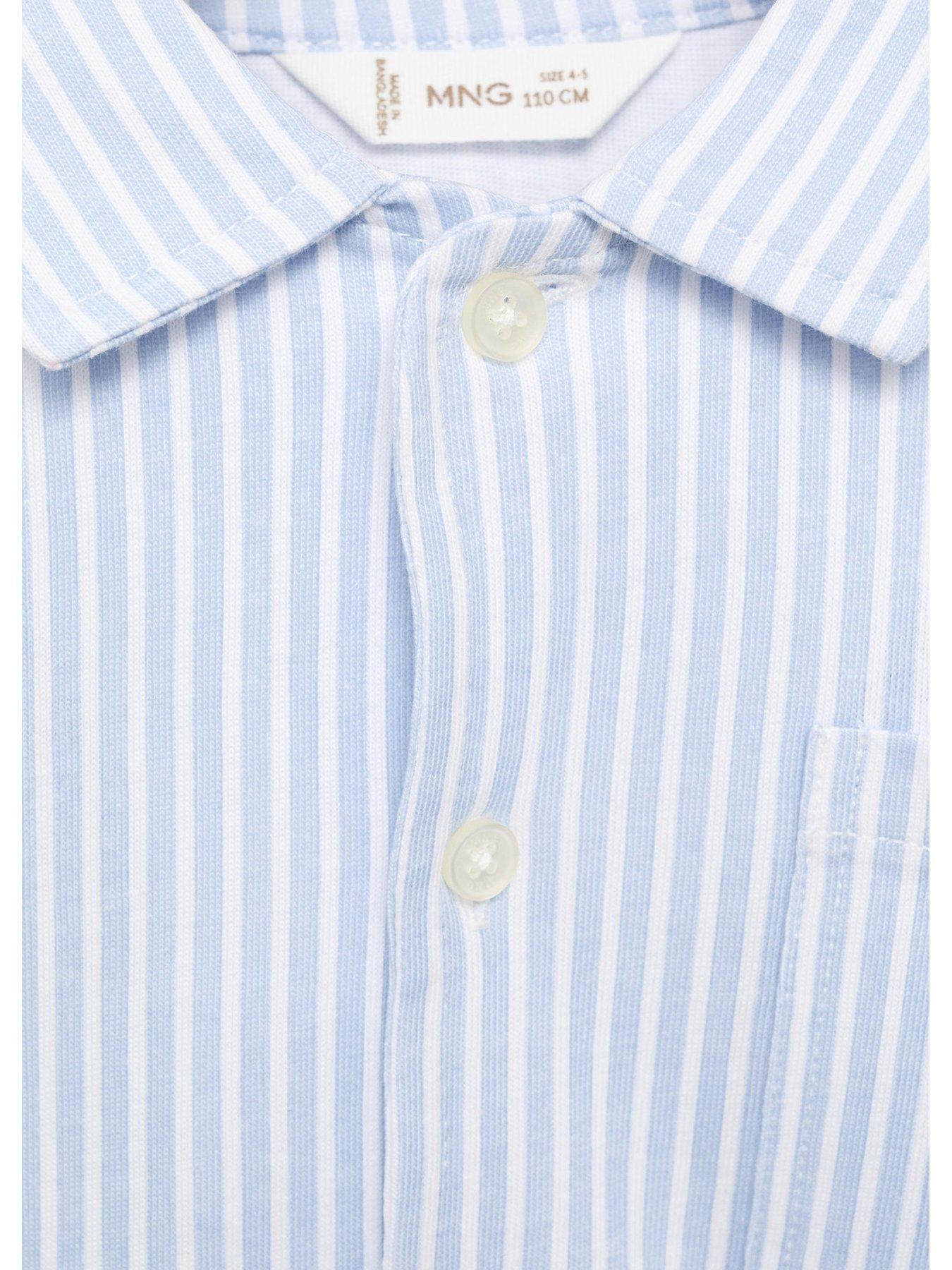 Mango Younger Boys Stripe Button Through Shorty Pyjamas - Blue ...