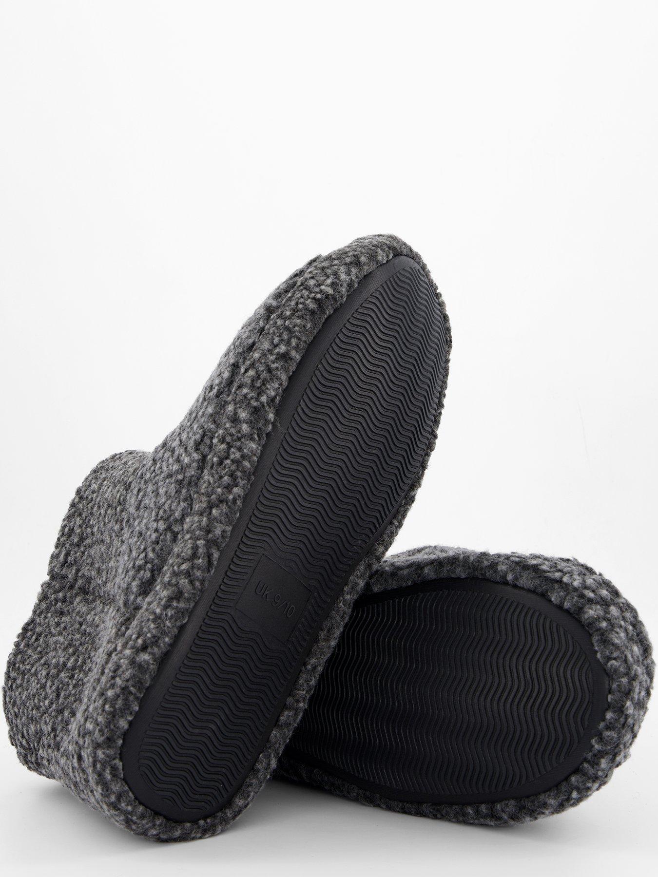 The Very Collection Borg Slipper Boot - Charcoal | Littlewoods