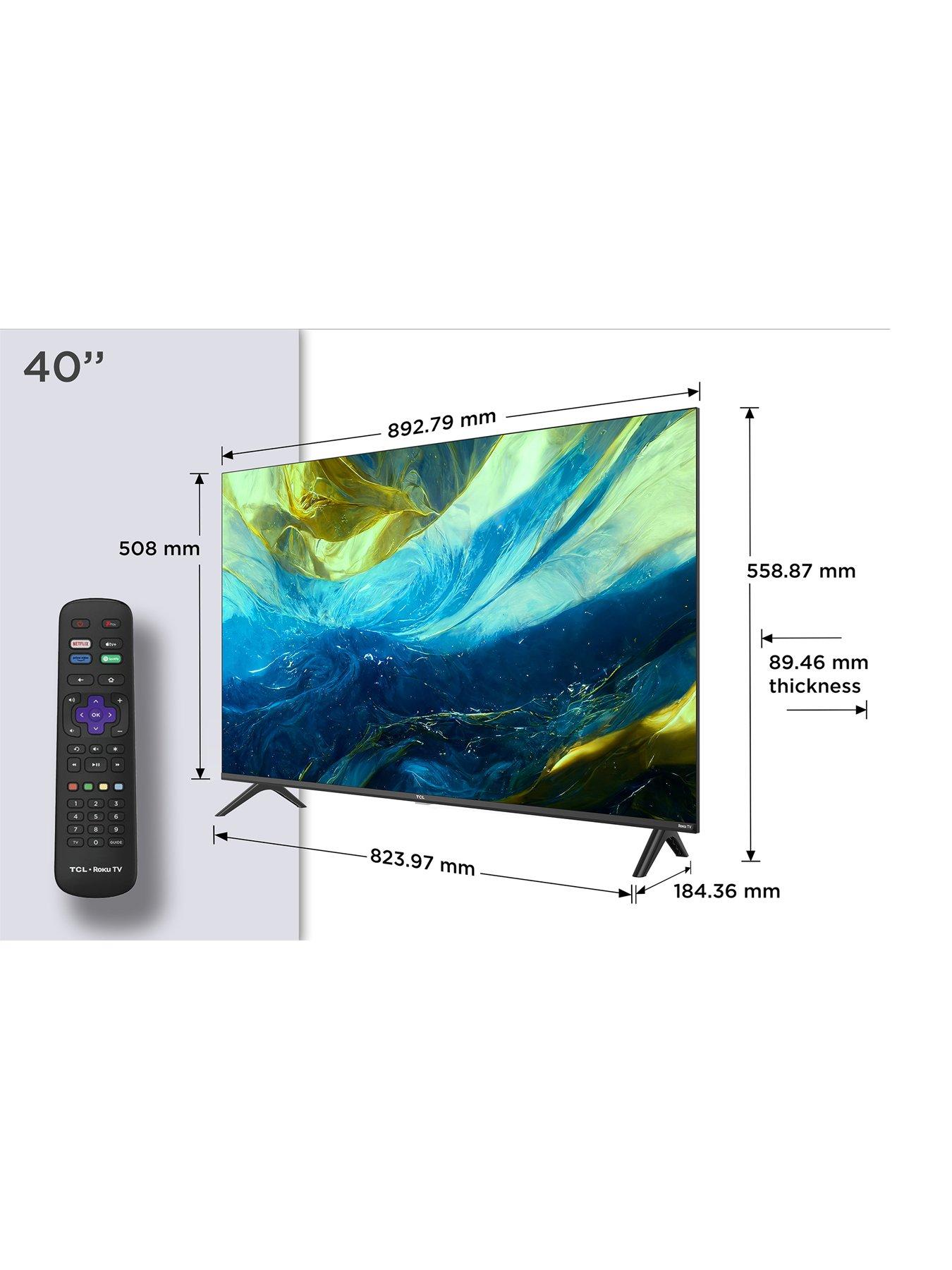 TCL 40RS550K 40-inch Smart Frameless Full HD LED Roku TV | Littlewoods