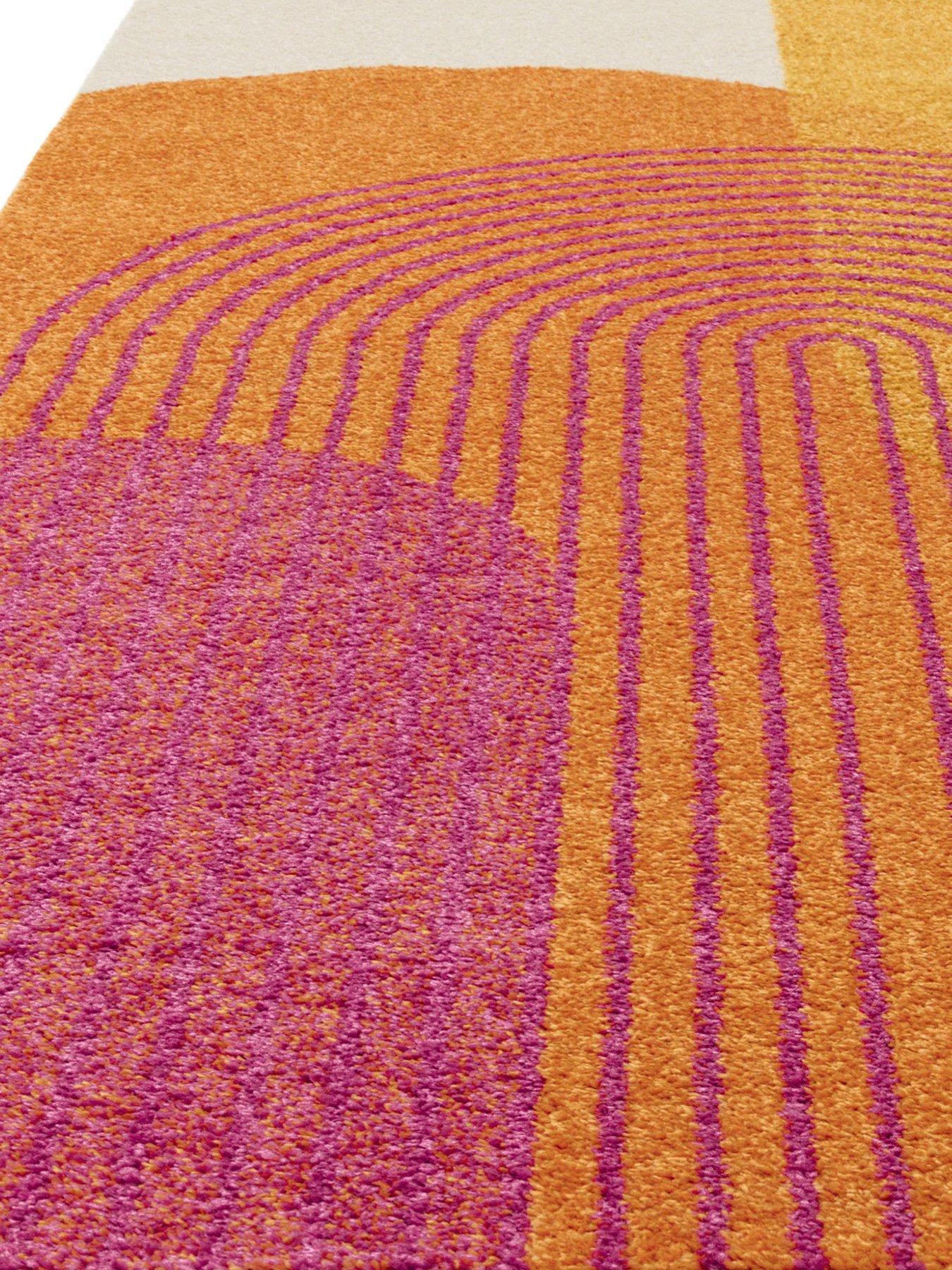 Asiatic Muse Retro Orange Rug | Littlewoods
