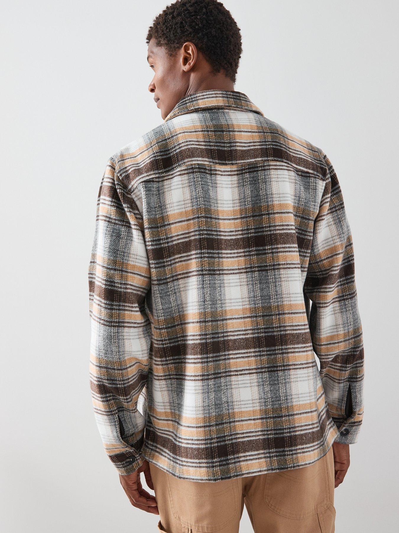 The Very Collection Brushed Check Shacket - Brown | Littlewoods