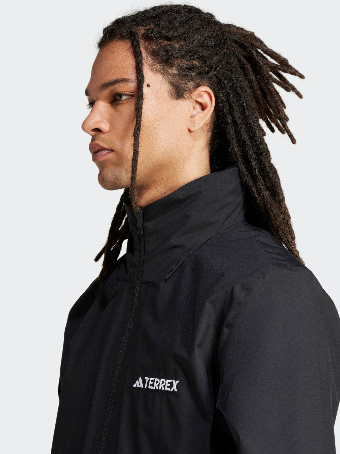 adidas Terrex Mens Outdoor Multi Essentials 2L Rain Jacket - Black ...