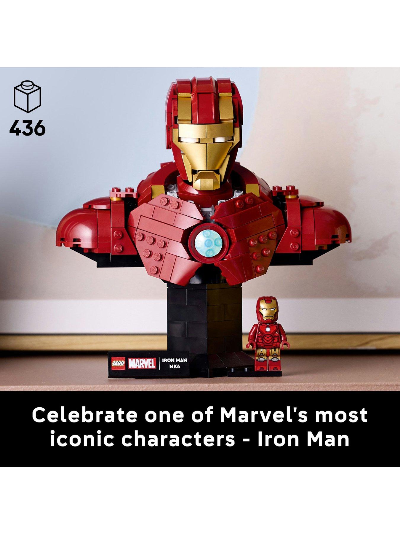 LEGO Marvel Super Heroes Iron Man MK4 Bust, Buildable Model for Adults ...