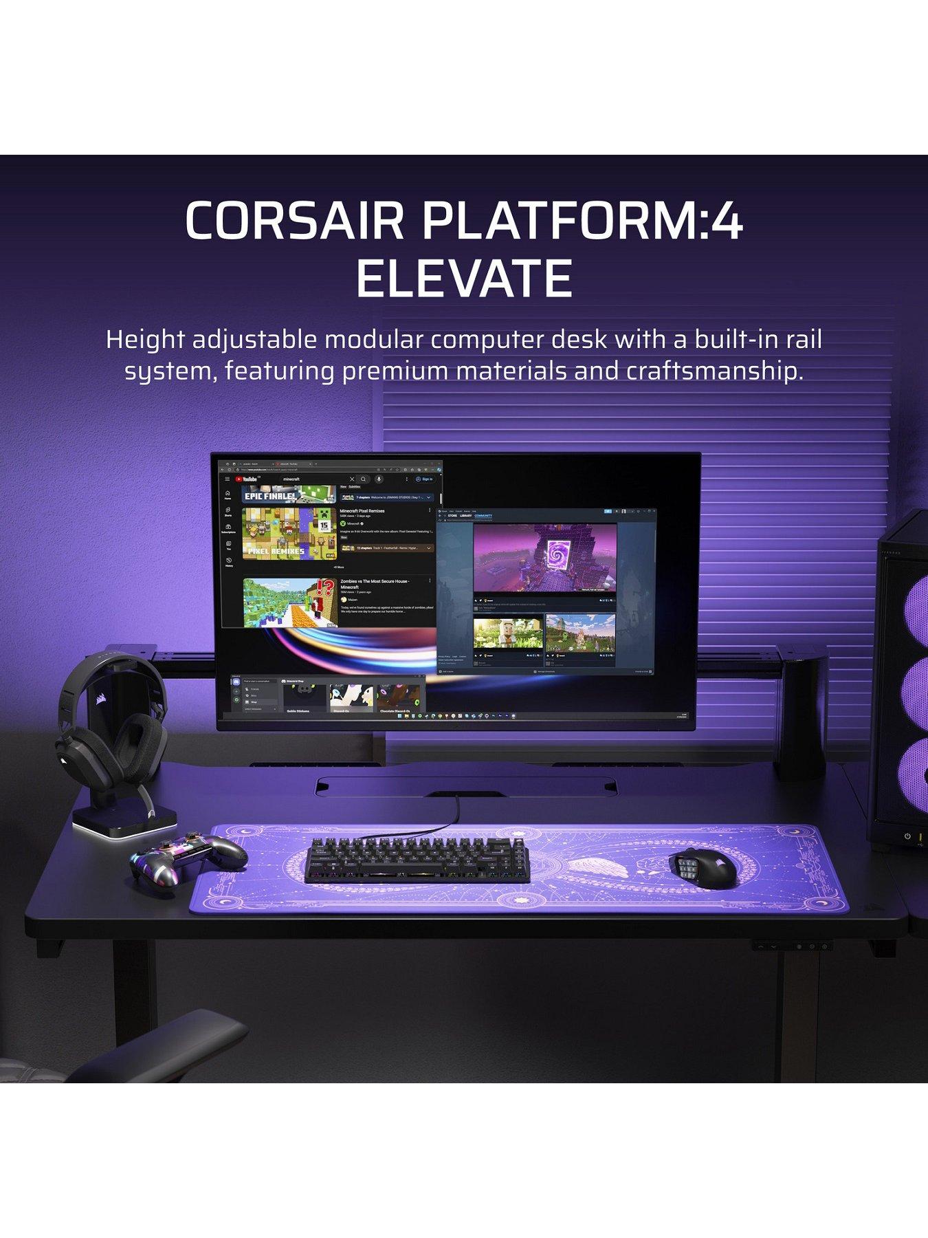 CORSAIR Platform:4 Desk Black | Littlewoods