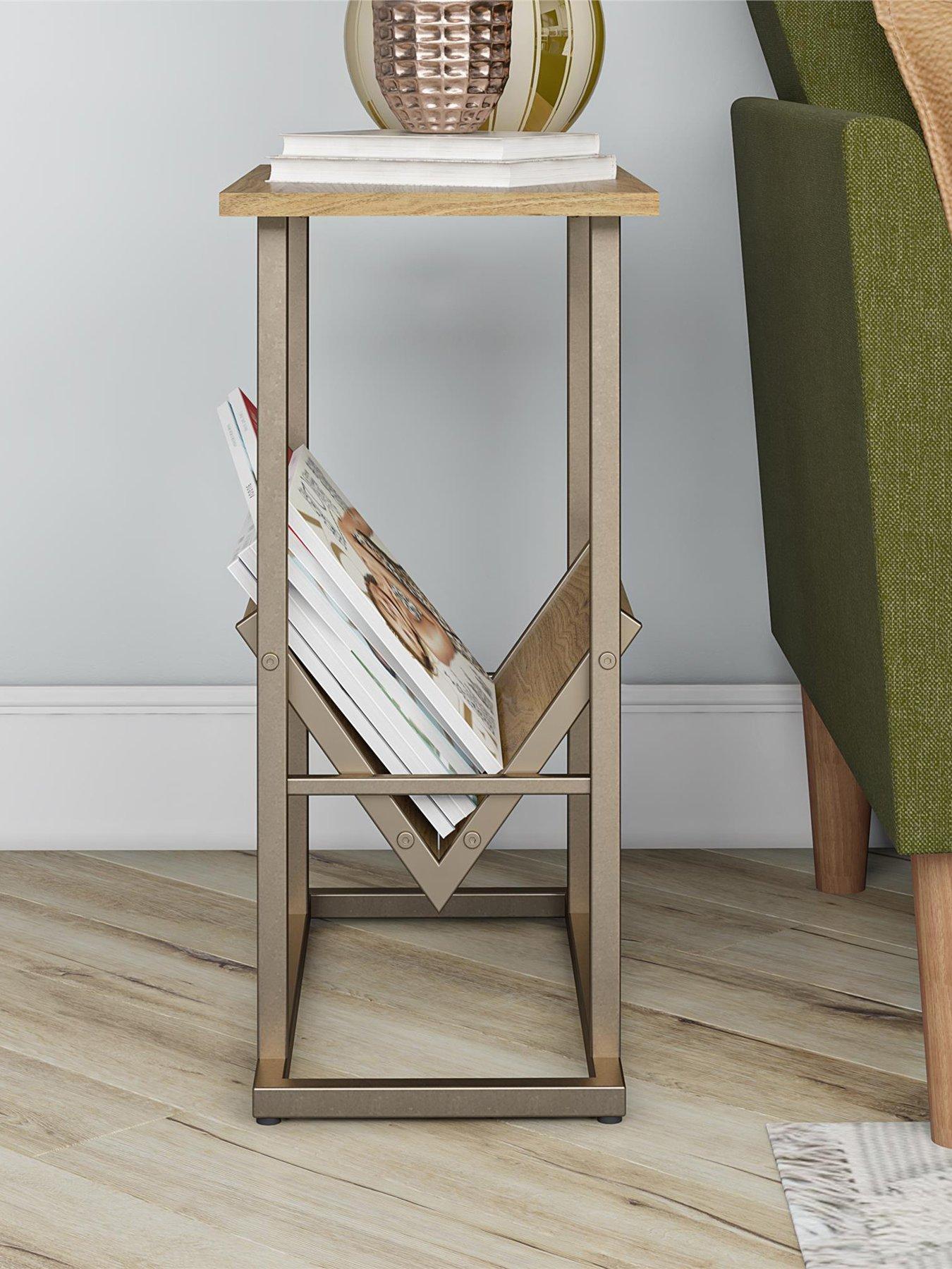 Novogratz Regal Side Table - Walnut | Littlewoods