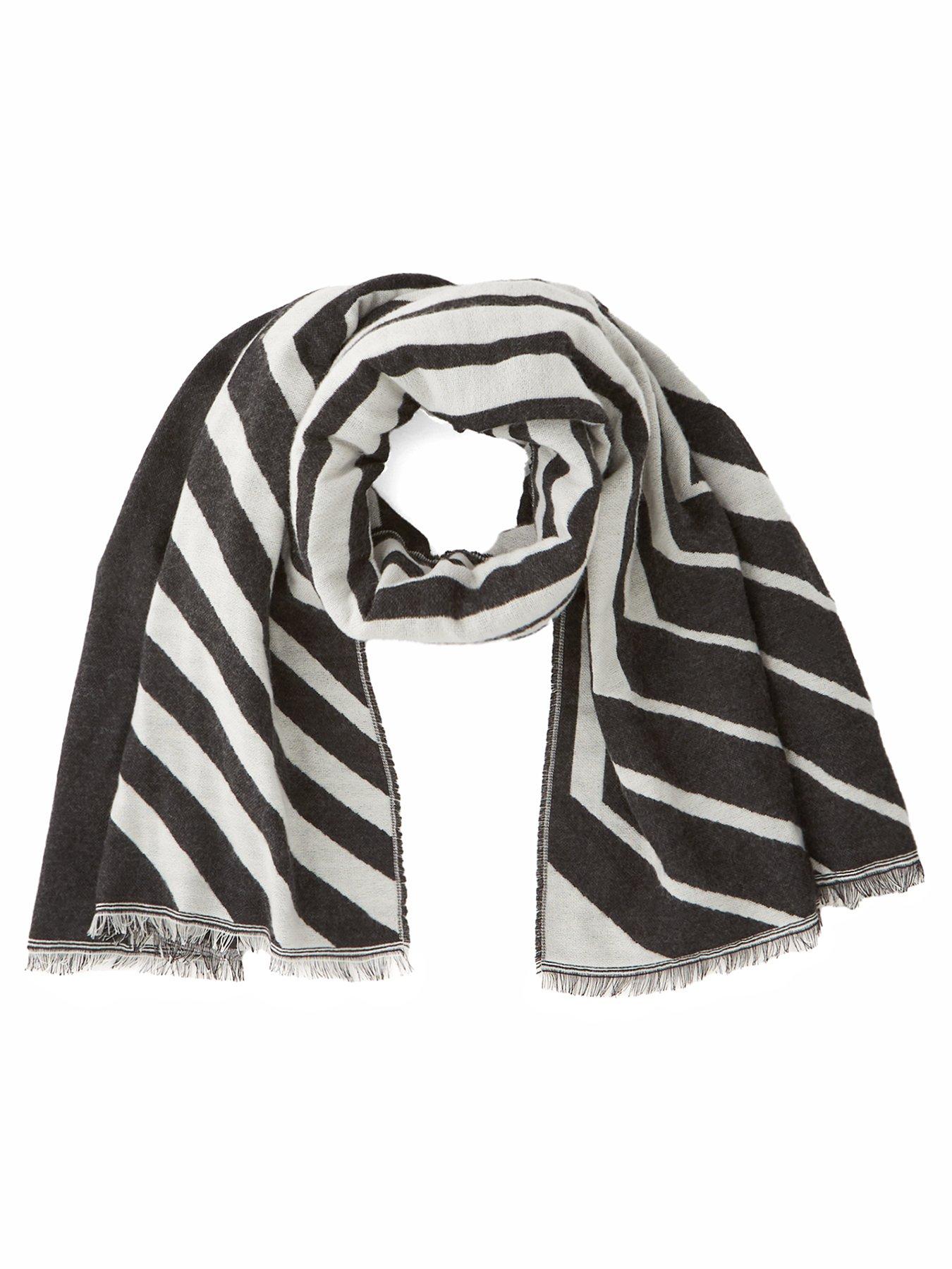The Very Collection 2 Way Geometric Scarf - Mono | Littlewoods
