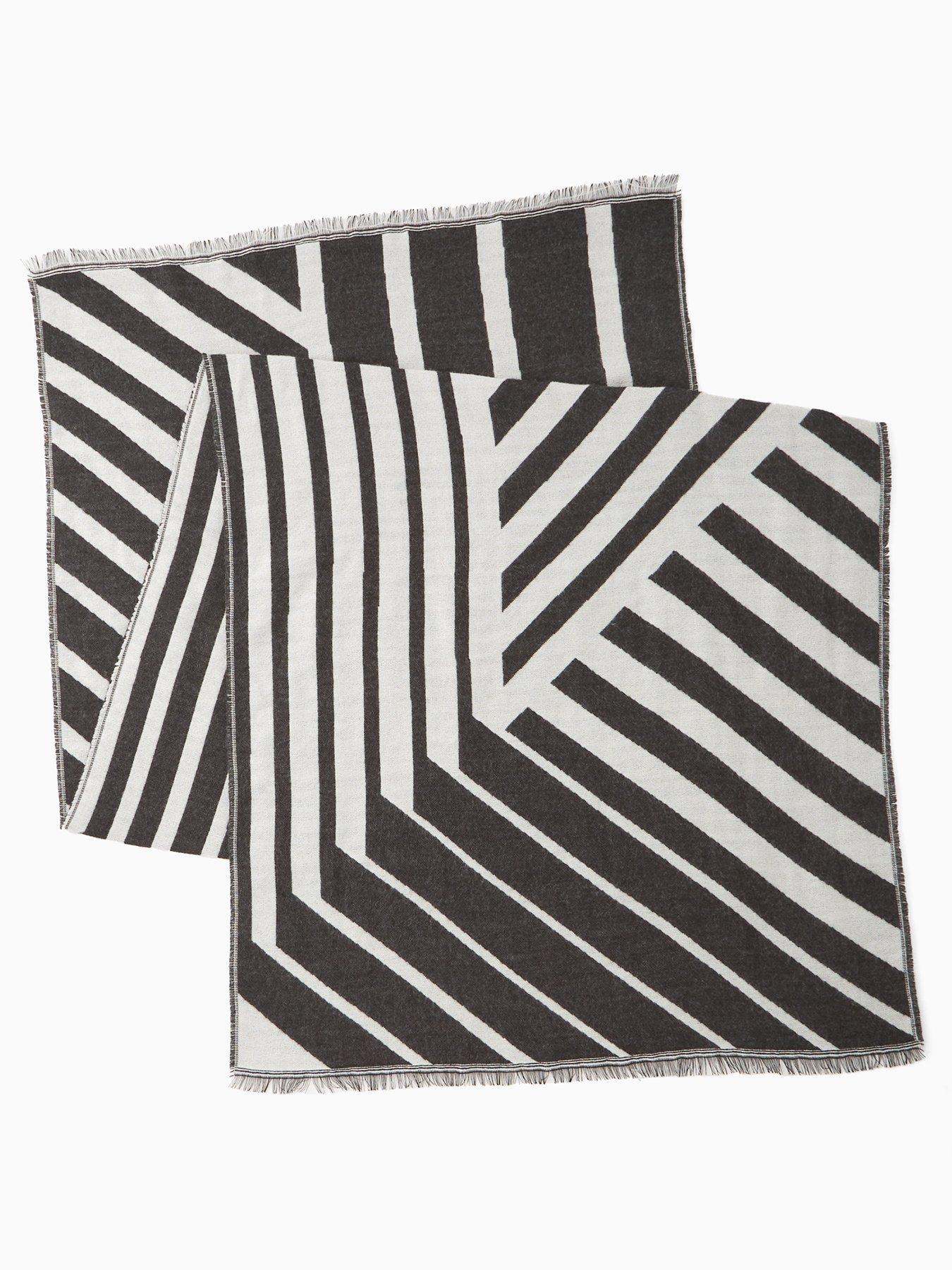 The Very Collection 2 Way Geometric Scarf - Mono | Littlewoods