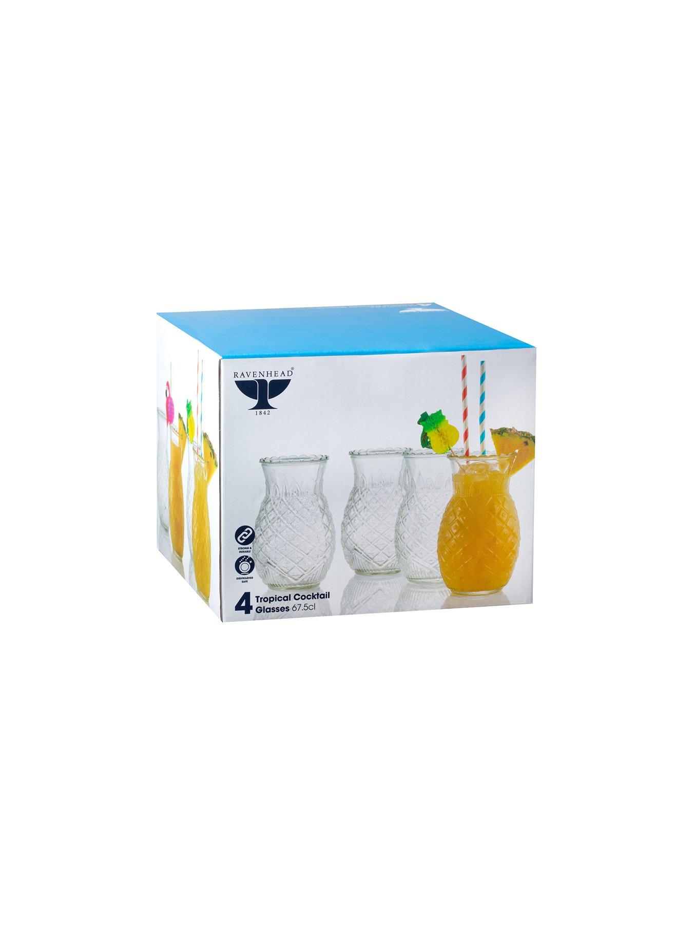 Ravenhead Entertain Set 4 Pineapple Cocktail Glasses | Littlewoods