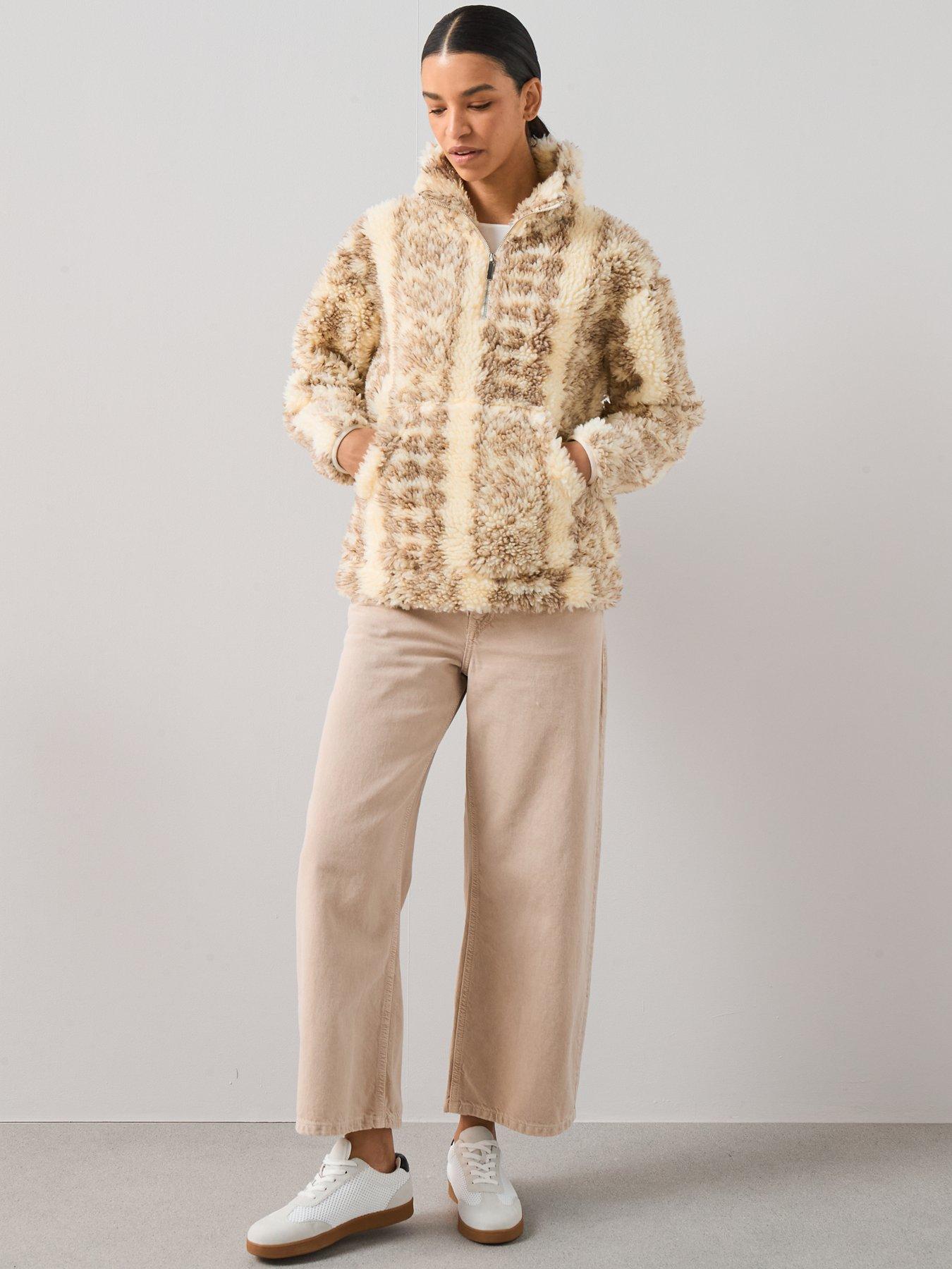 V by Very Half Zip Printed Borg Fleece - Multi | Littlewoods