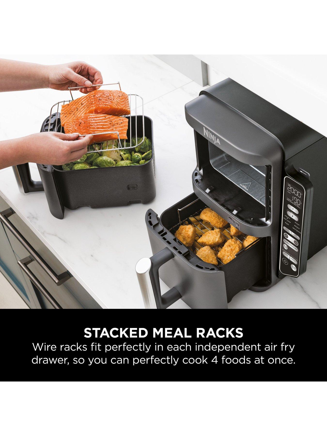 NINJA Double Stack XL 2-Level Air Fryer with Smart Cook System 9.5L ...