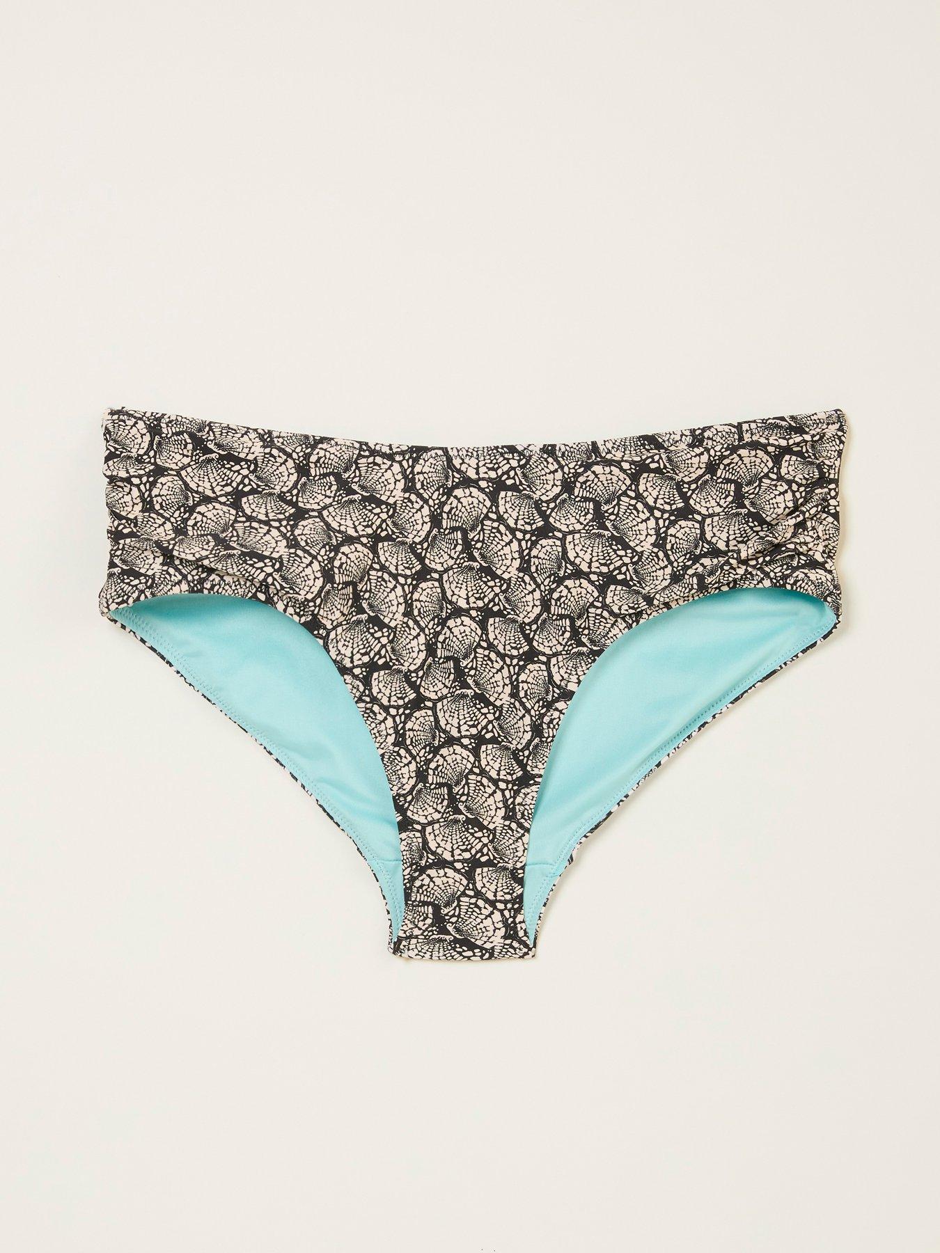 FatFace Camber Mono Shell Bikini Bottoms - Black | Littlewoods