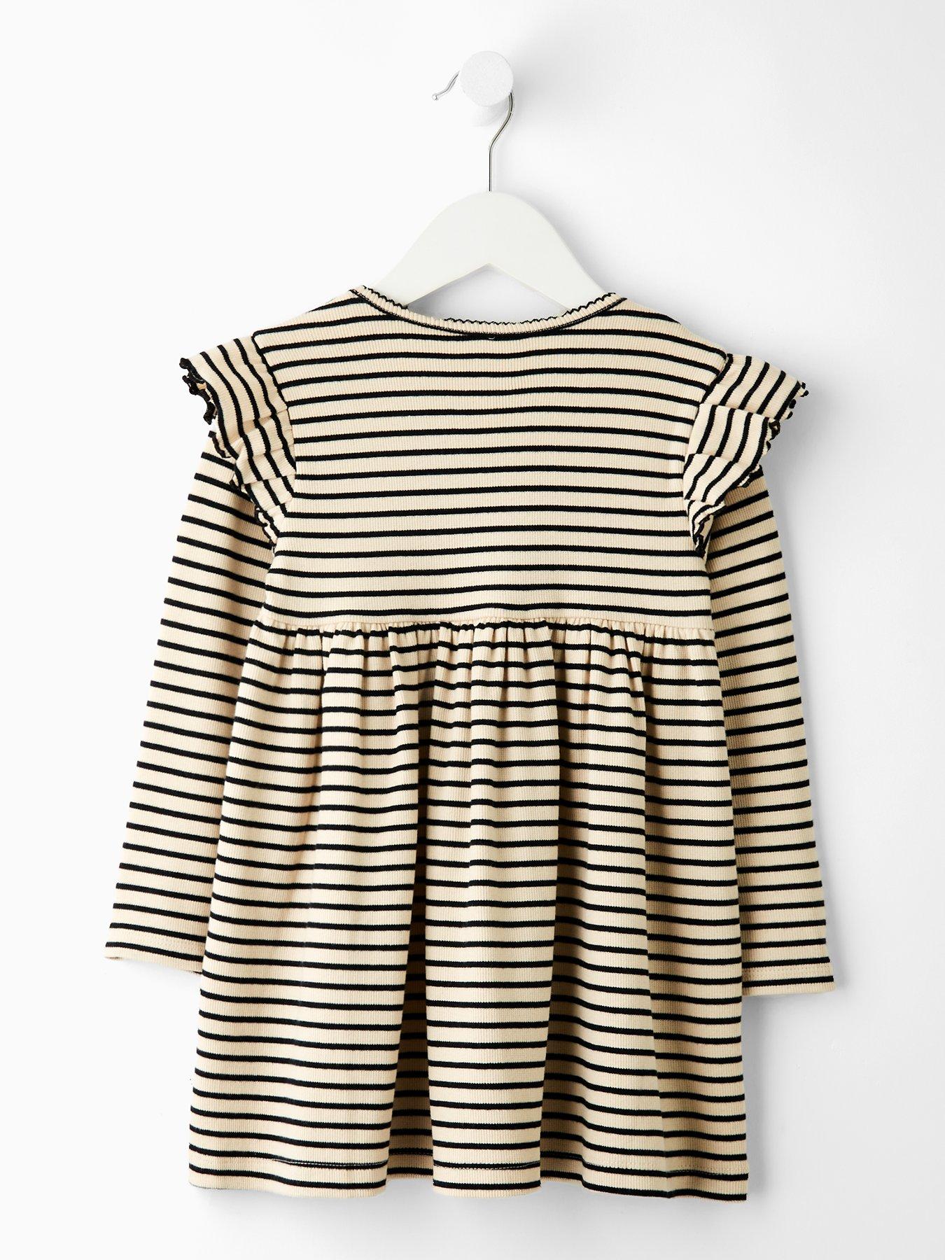 Mini V by Very Girls Rib Frill Shoulder Detail Dress - Print | Littlewoods