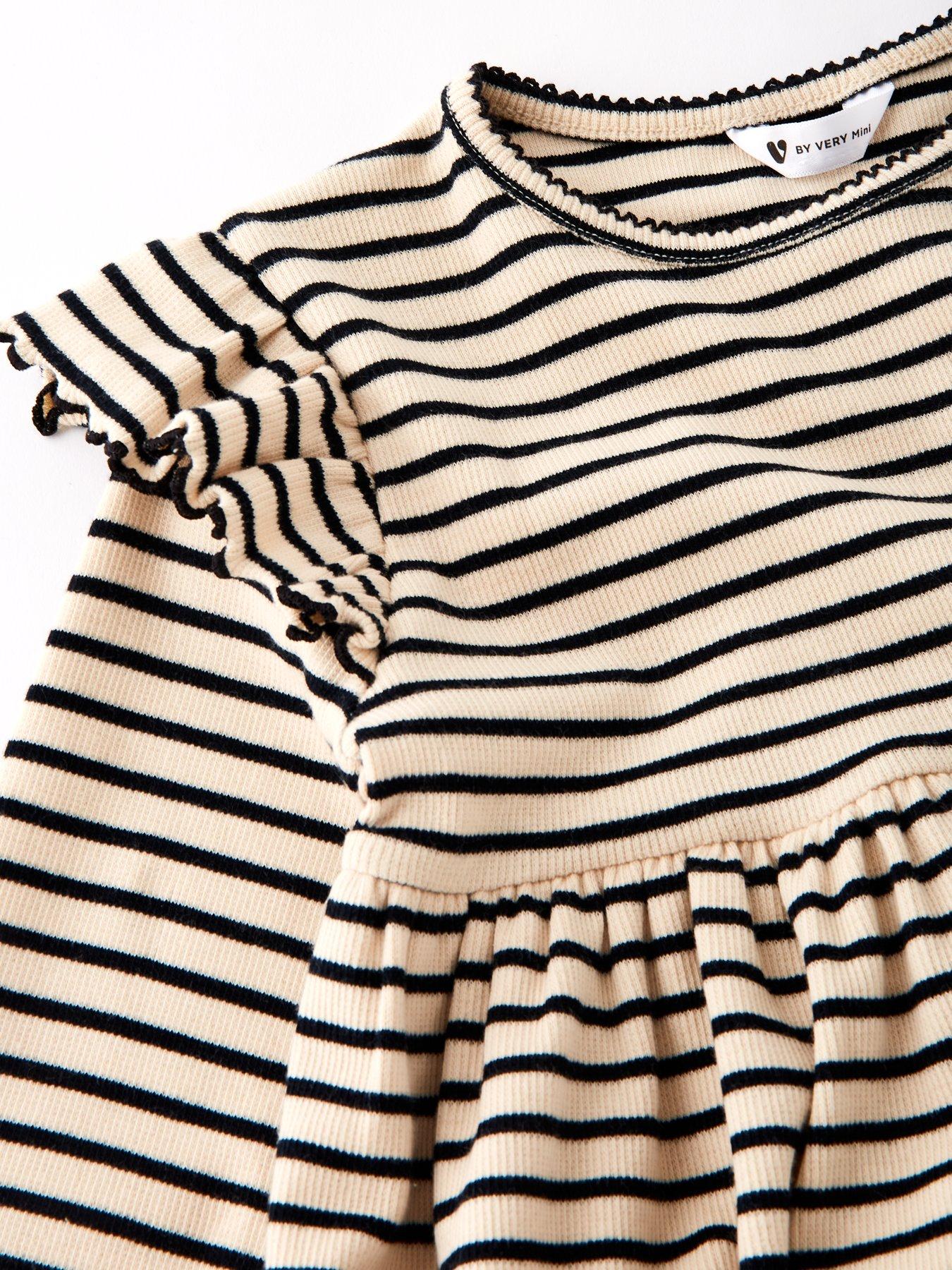 Mini V by Very Girls Rib Frill Shoulder Detail Dress - Print | Littlewoods