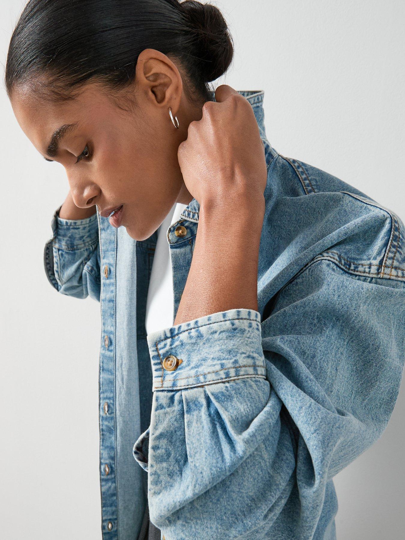 The Very Collection Longline Denim Shirt - Mid Wash | Littlewoods
