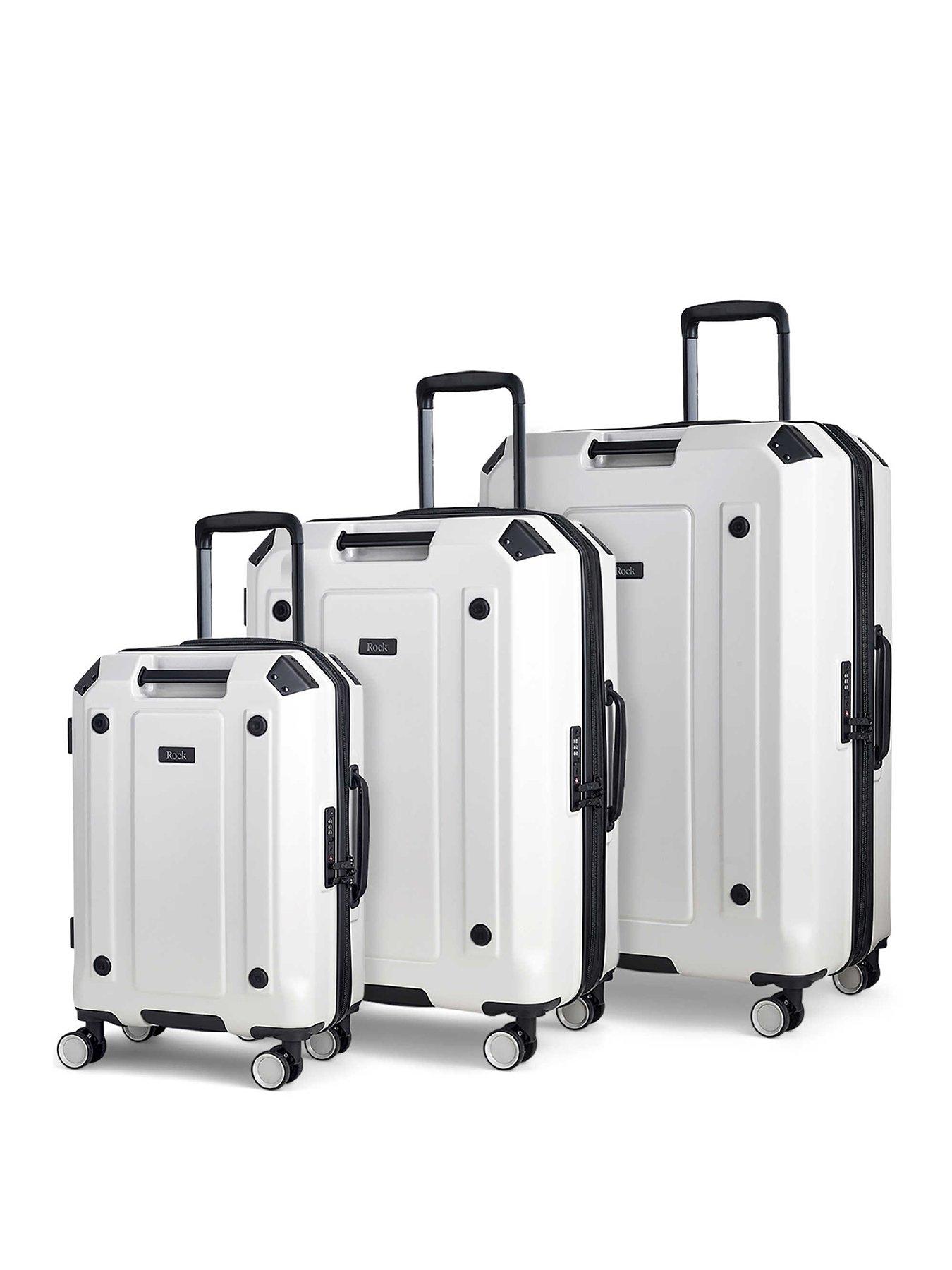 Rock Luggage Alpine 3-Piece Luggage Set - White | Littlewoods