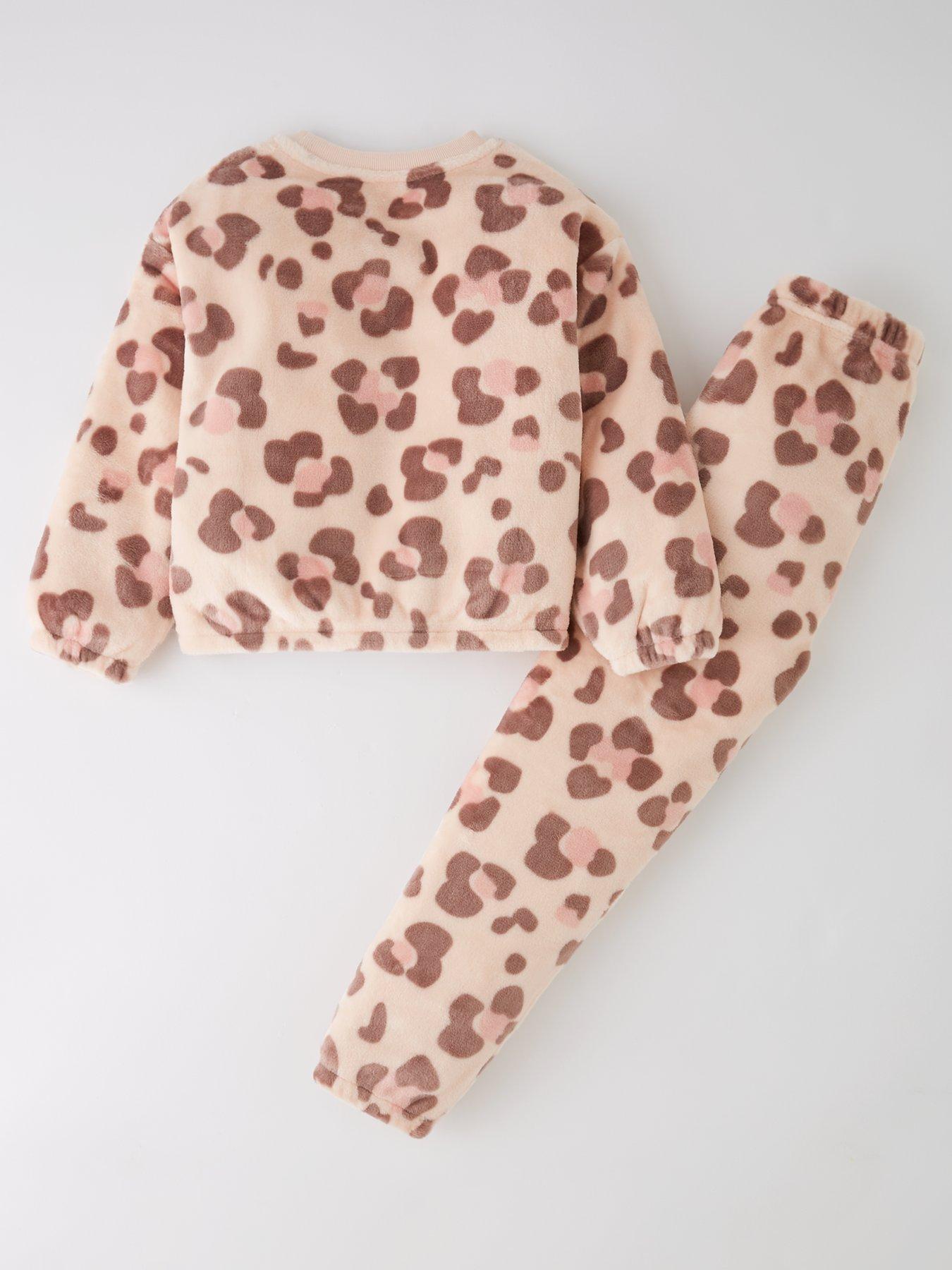 The Very Collection Girls Animal Print Fleece PJ Set - Multi | Littlewoods