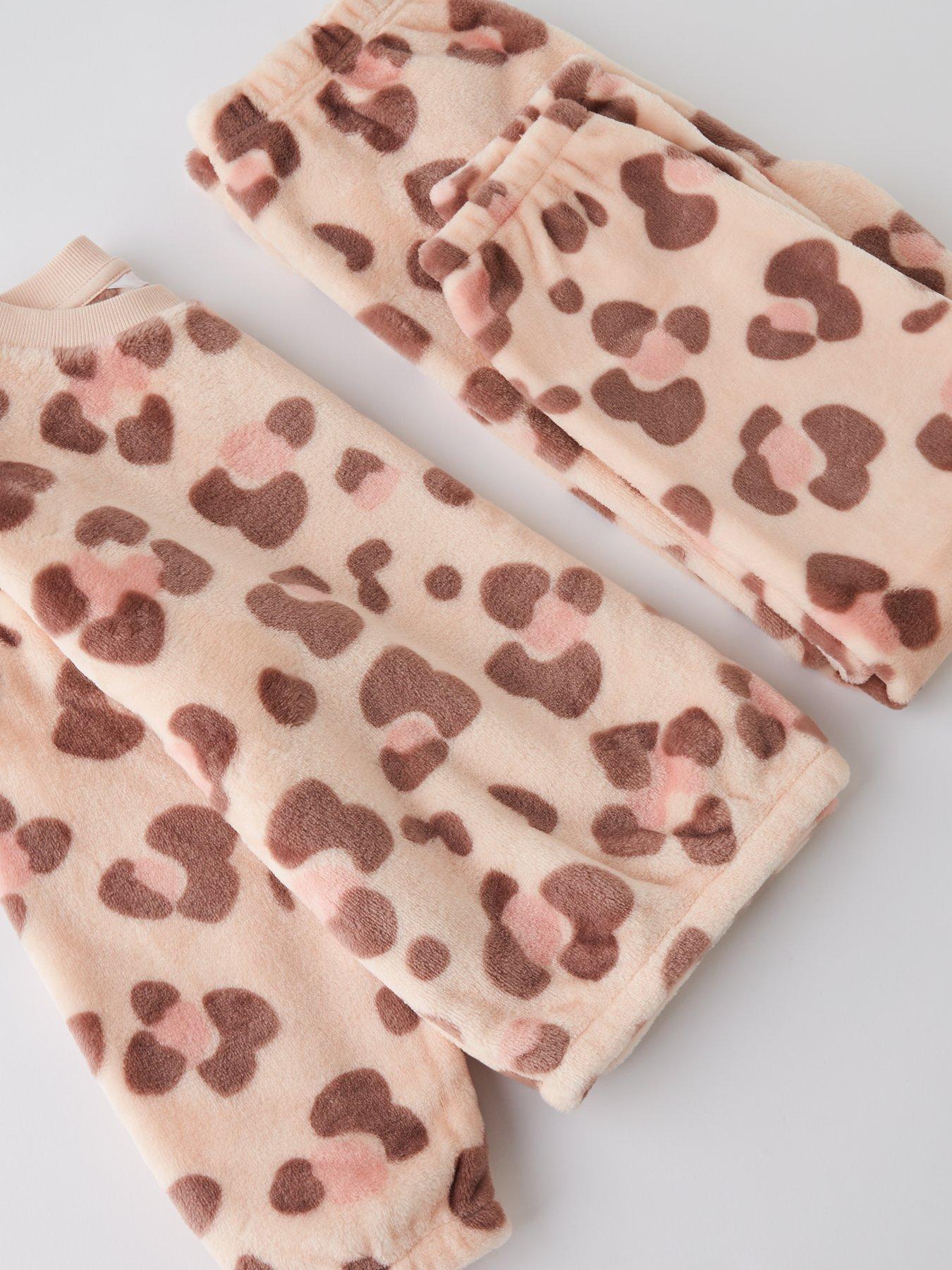 The Very Collection Girls Animal Print Fleece PJ Set - Multi | Littlewoods