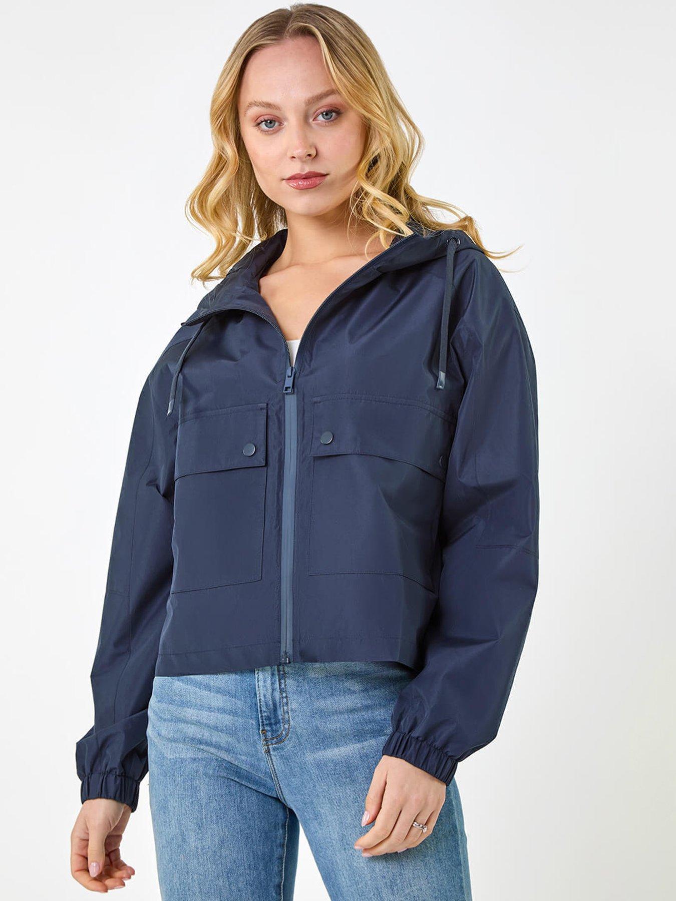 Roman Dusk Hooded Raincoat - Navy | Littlewoods