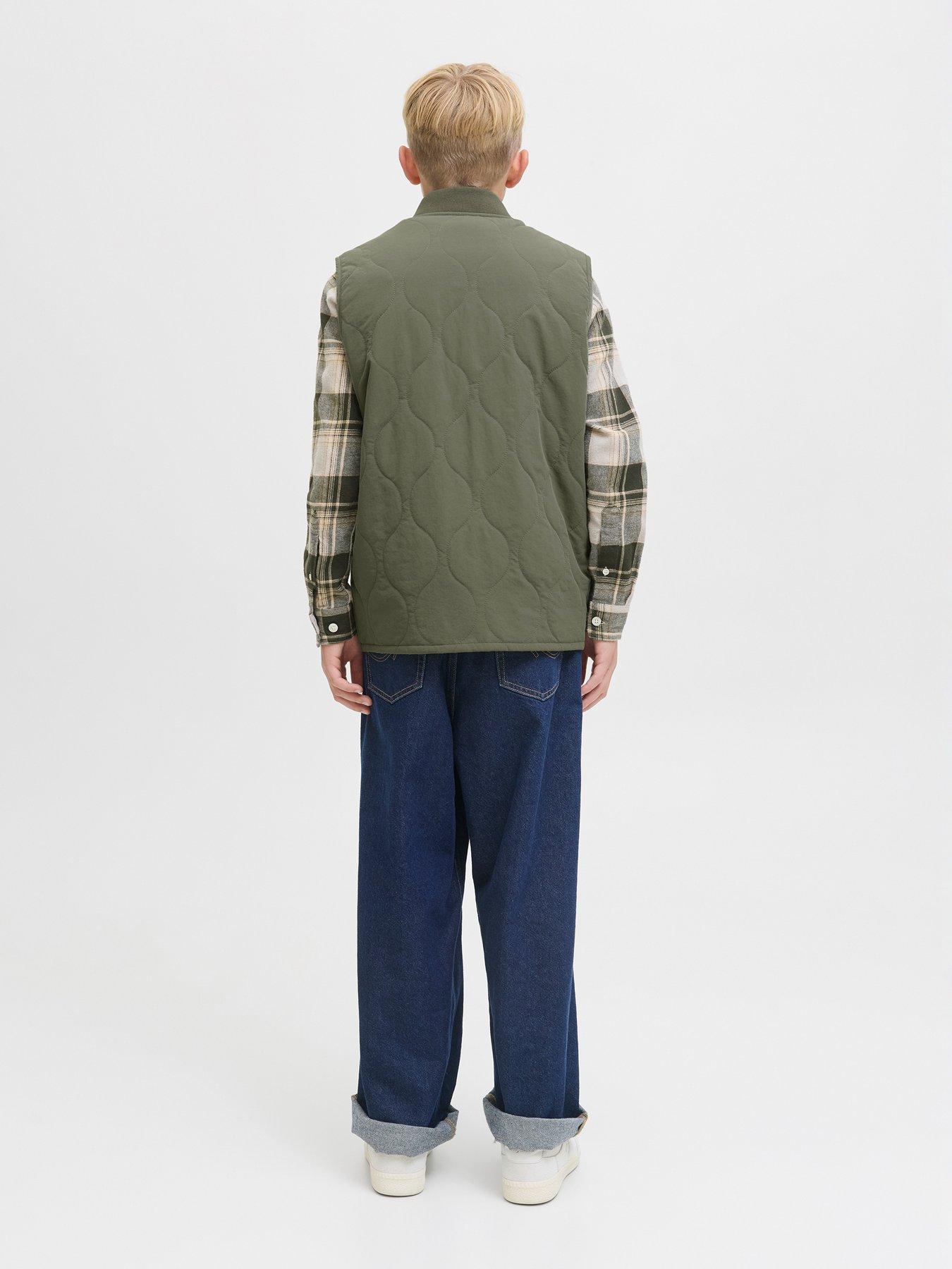 Jack & Jones Junior Boys Hero Liner Gilet - Dusty Olive | Littlewoods