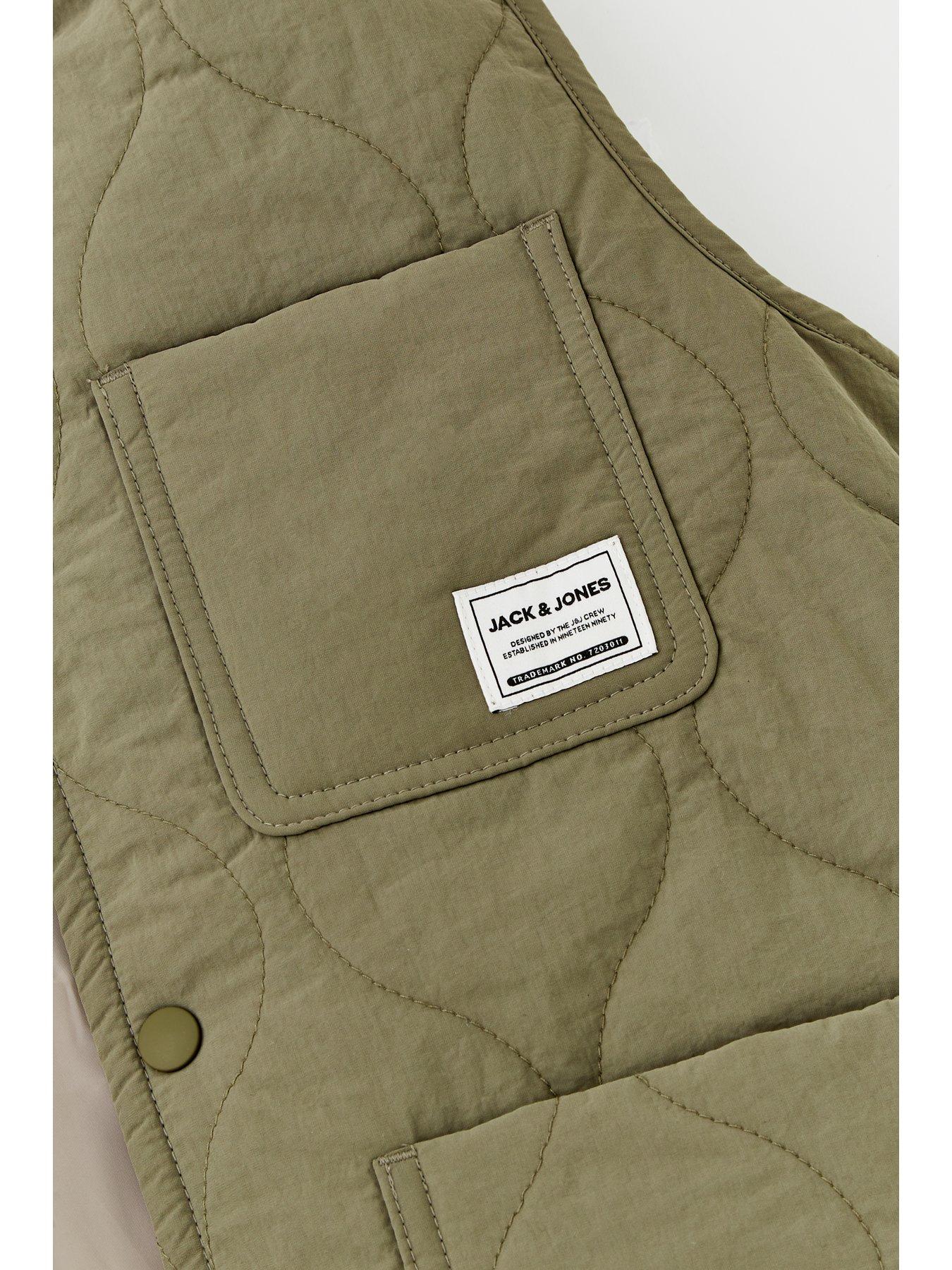 Jack & Jones Junior Boys Hero Liner Gilet - Dusty Olive | Littlewoods