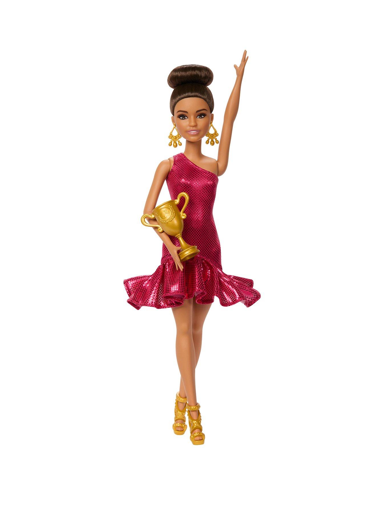 Barbie Ballroom Dancer Fashion Doll with Brown Styled Hair, Dancing ...