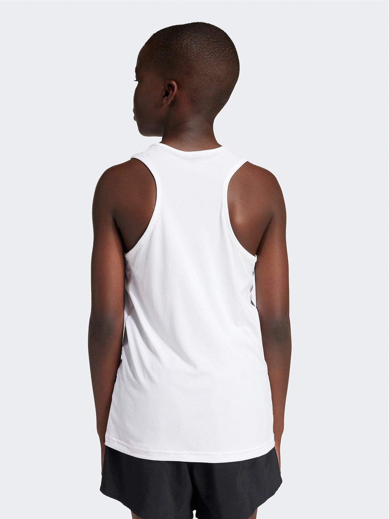 adidas Boys Junior Running Team Vest - White | Littlewoods