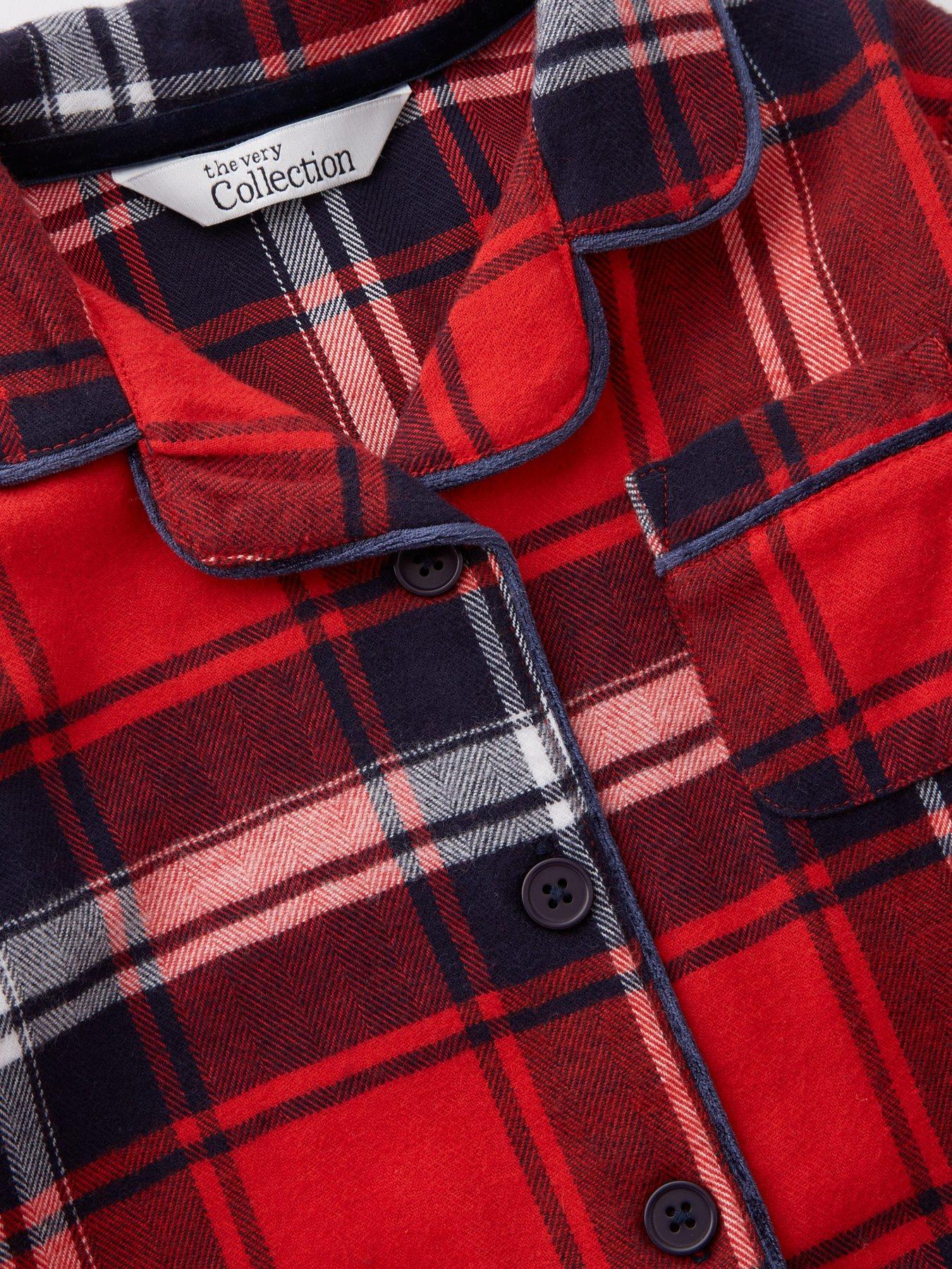 The Very Collection Kids Family Christmas Pj Check Flannel Revere Set ...