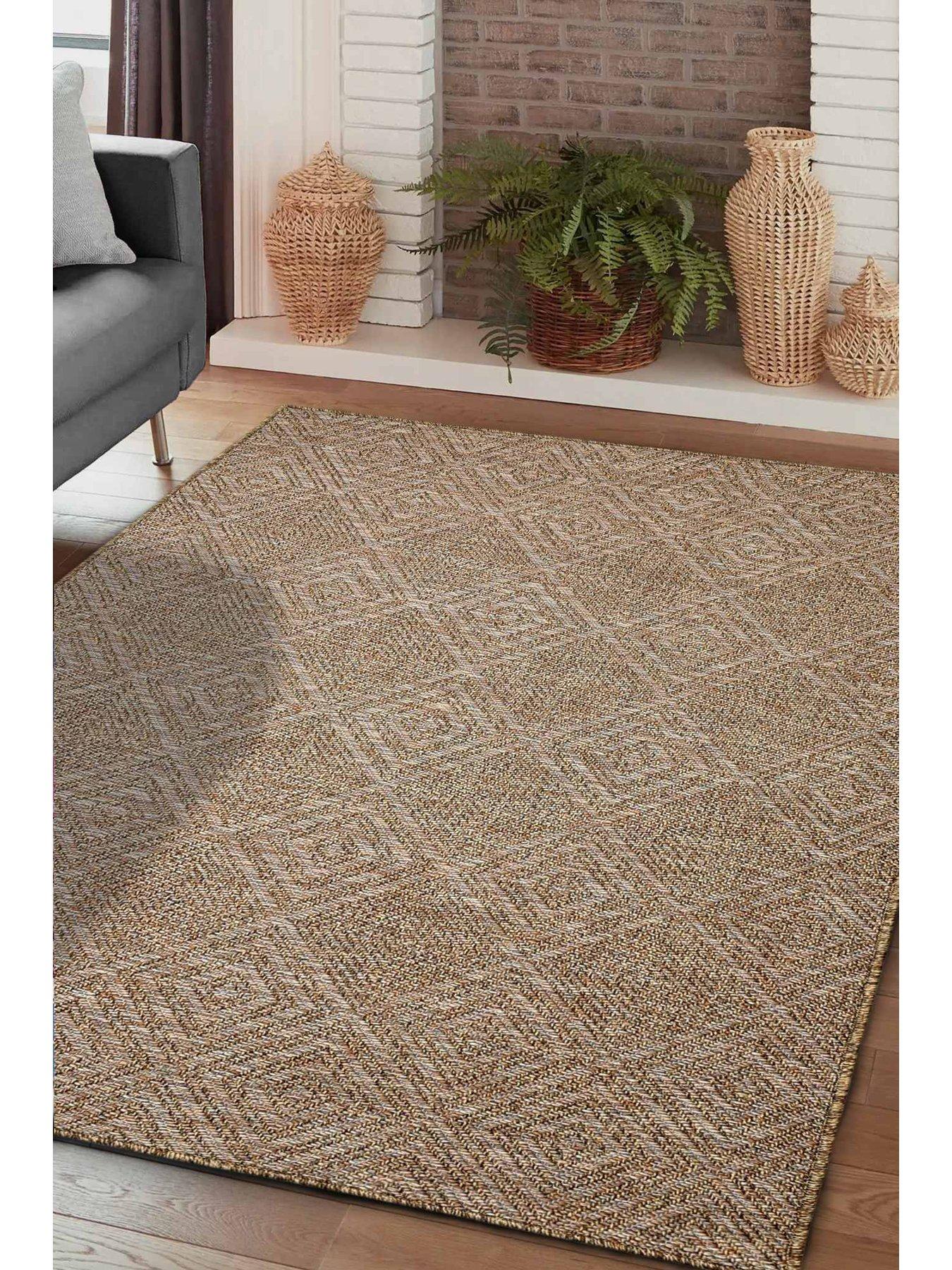 Summer Diamonds Indoor/Outdoor Rug - Natural | Littlewoods