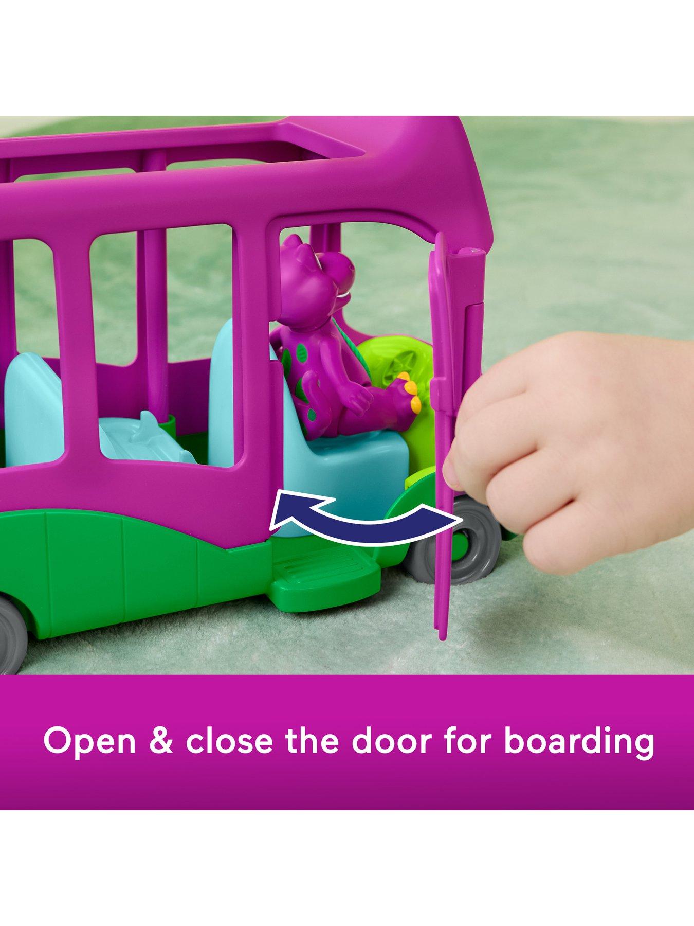 Barney Fisher-Price Barney's World Adventure Bus Push-Along Toy ...